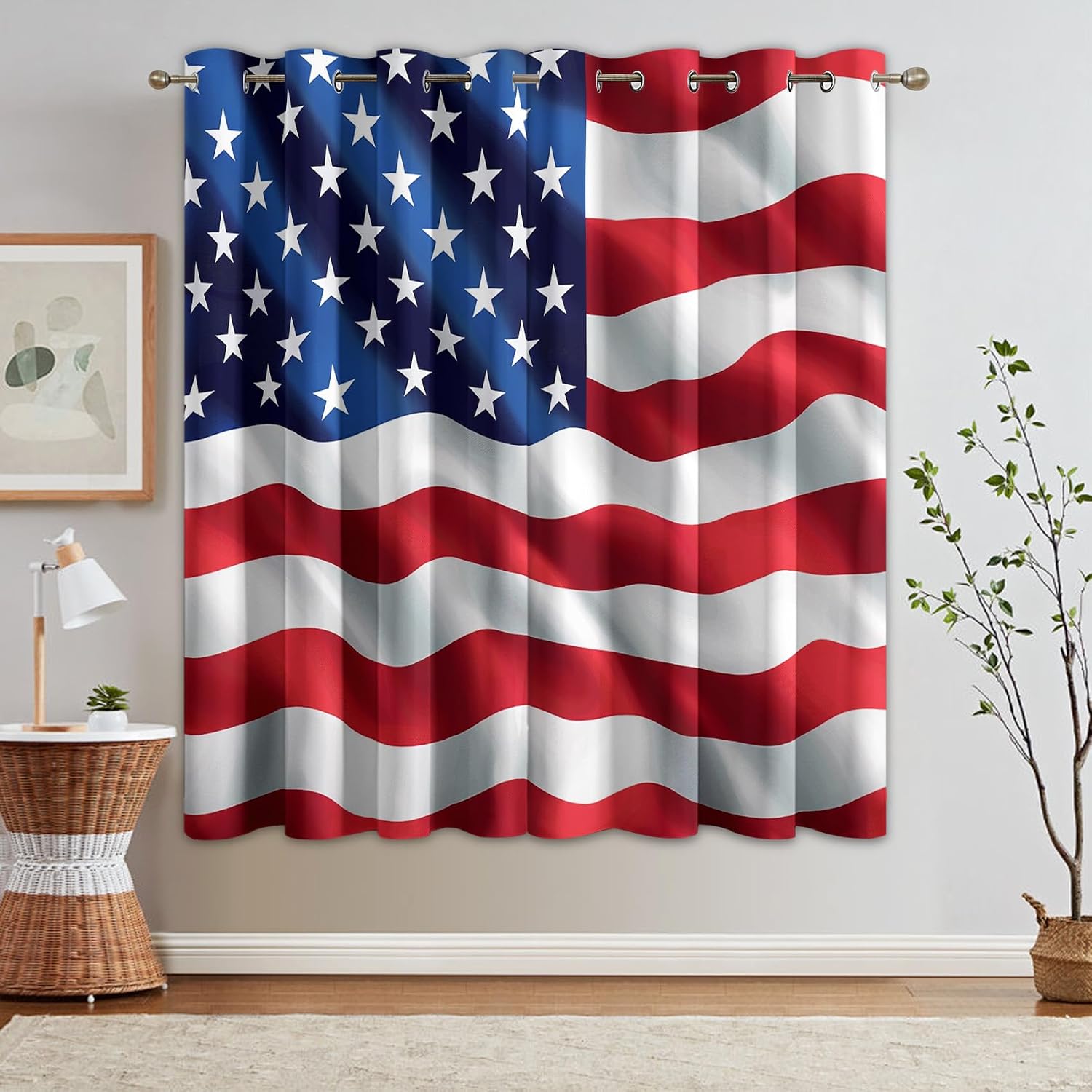 Amazon.com: American Flag Curtains Blackout, 39 Inch - United States ...
