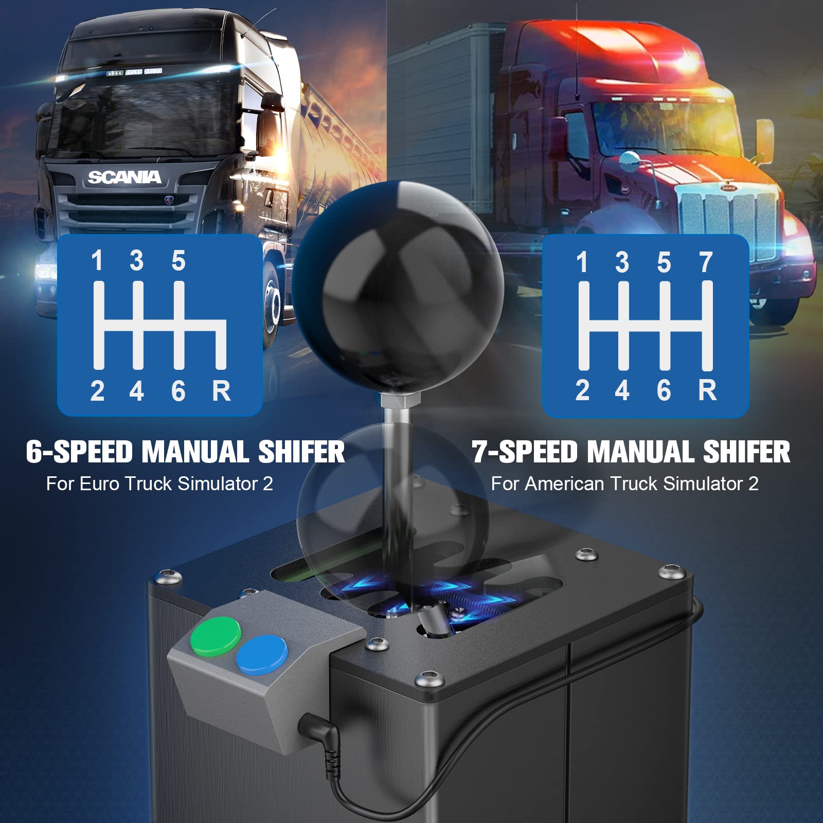 Snapklik.com : USB Truck Simulator Shifter PC, Sequential Sim Racing ...