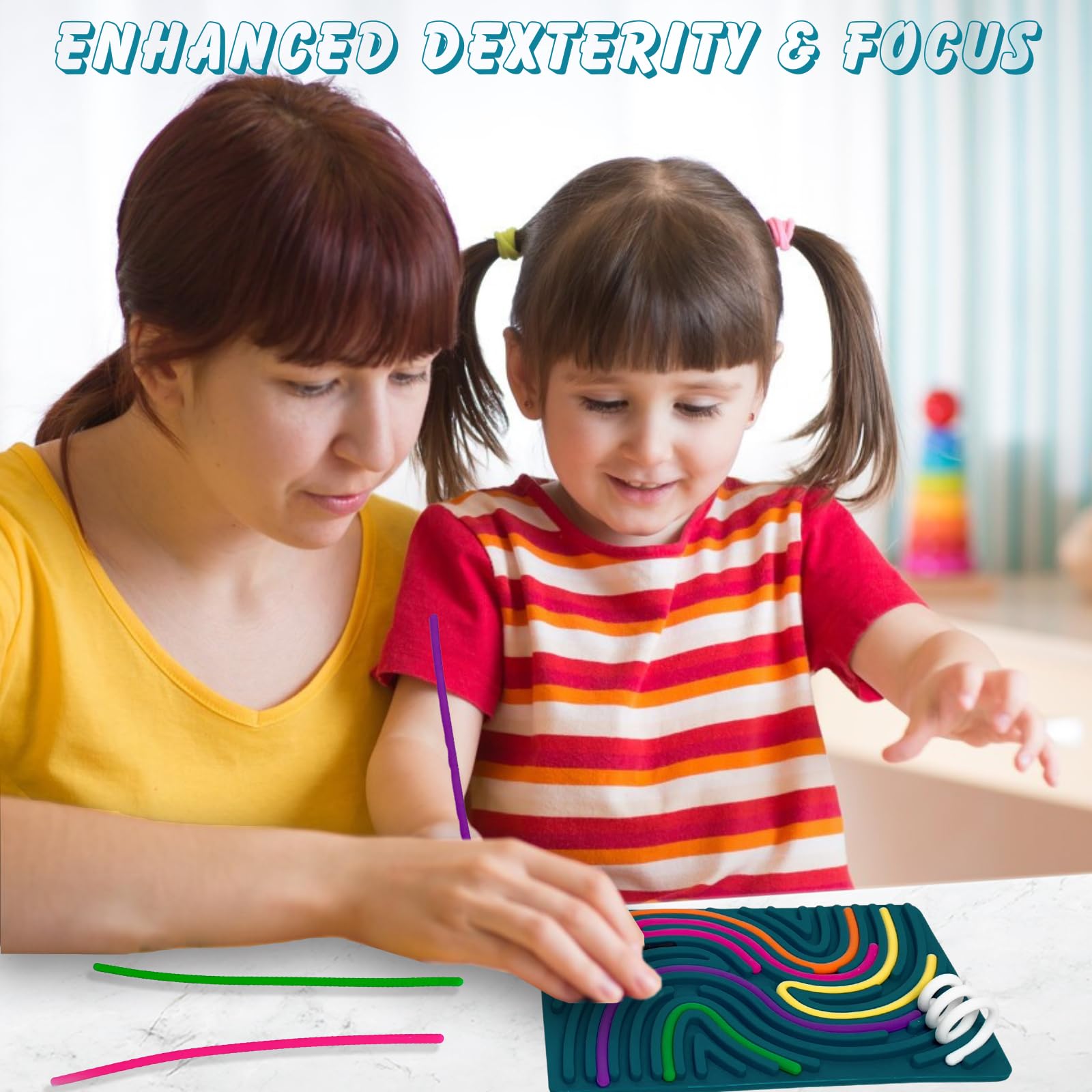 Quiet Toys For Kids Church Double-Sided Sensory Fidget Board For Kids ...