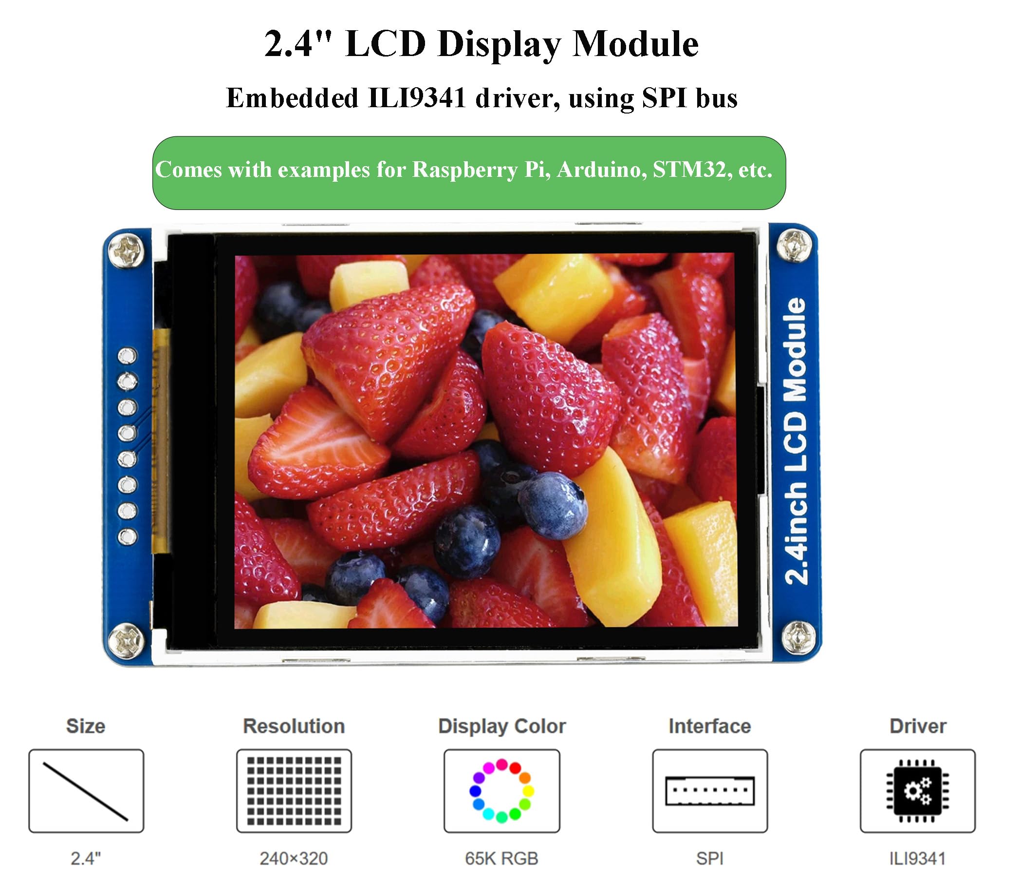 Snapklik.com : 24inch LCD Display Module 240x320 Resolution 65K RGB ...