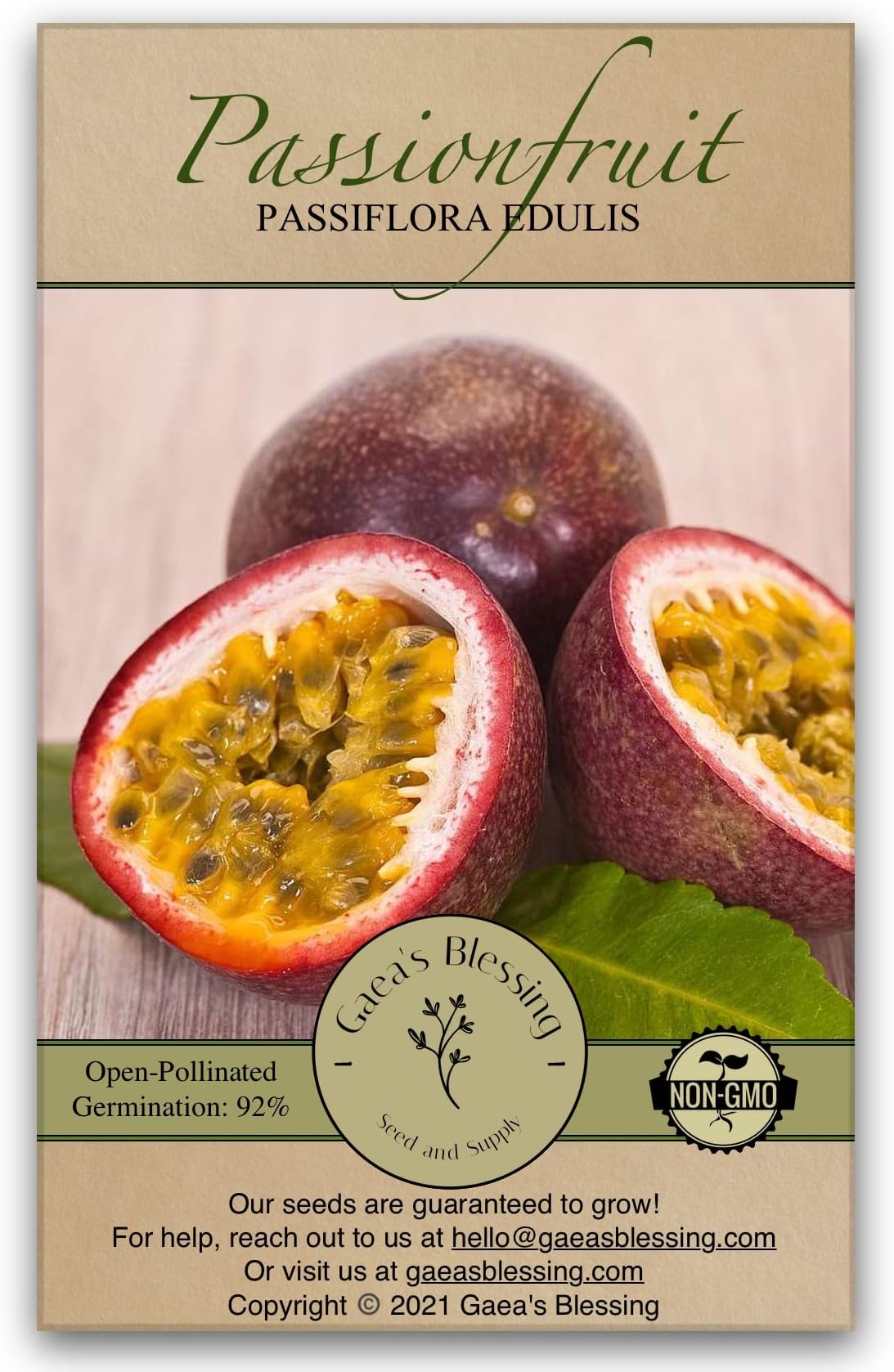 Amazon.com : Gaea's Blessing Seeds - Passion Fruit Seeds - Heirloom Non ...
