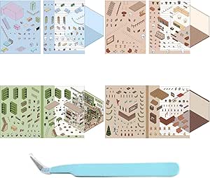 4 Sets DIY 3D House Stickers, Fun DIY Stickers Scene Make Your Own ...