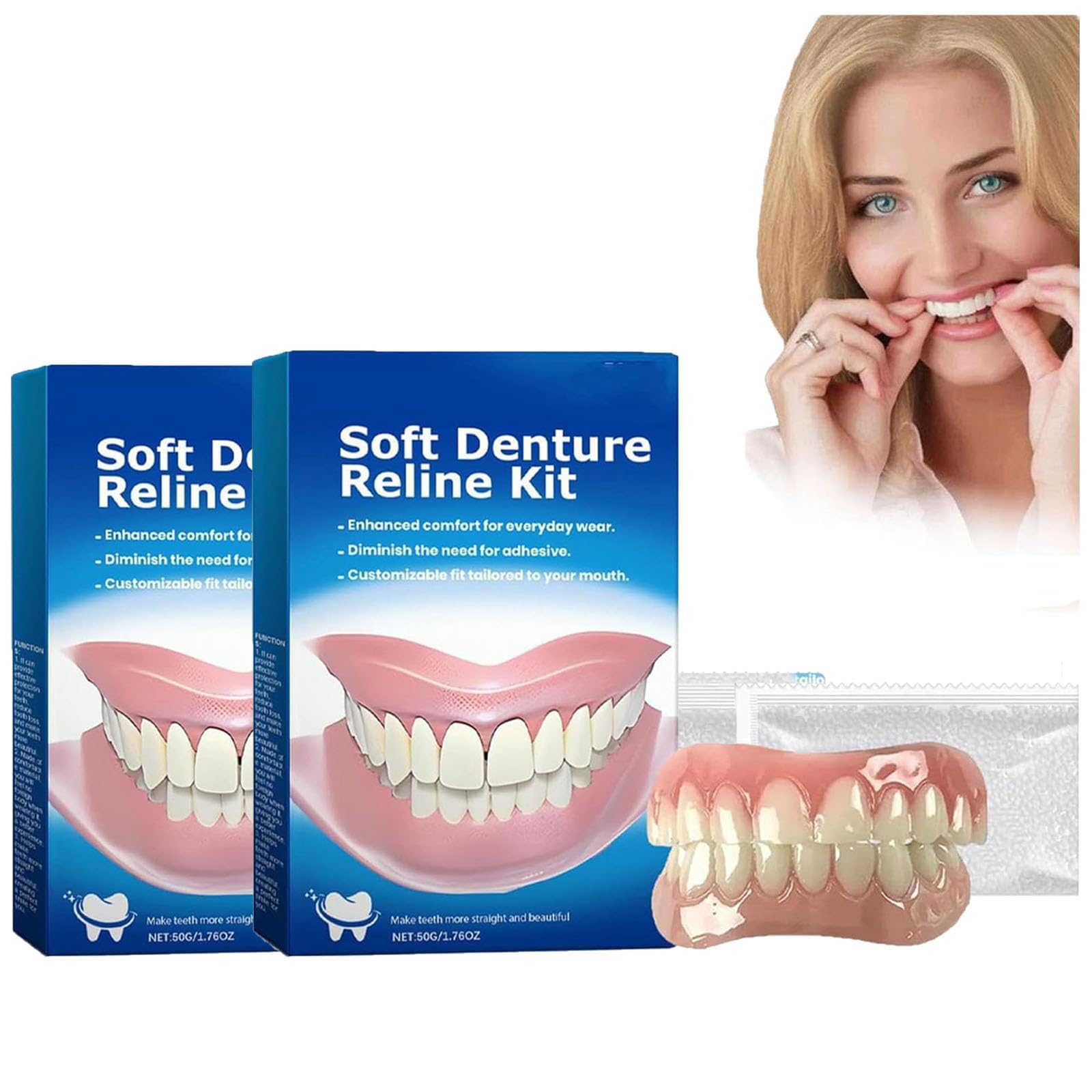 Snapklik.com : Denture Silicone Reline Kit, Greatfit Denture Silicone ...