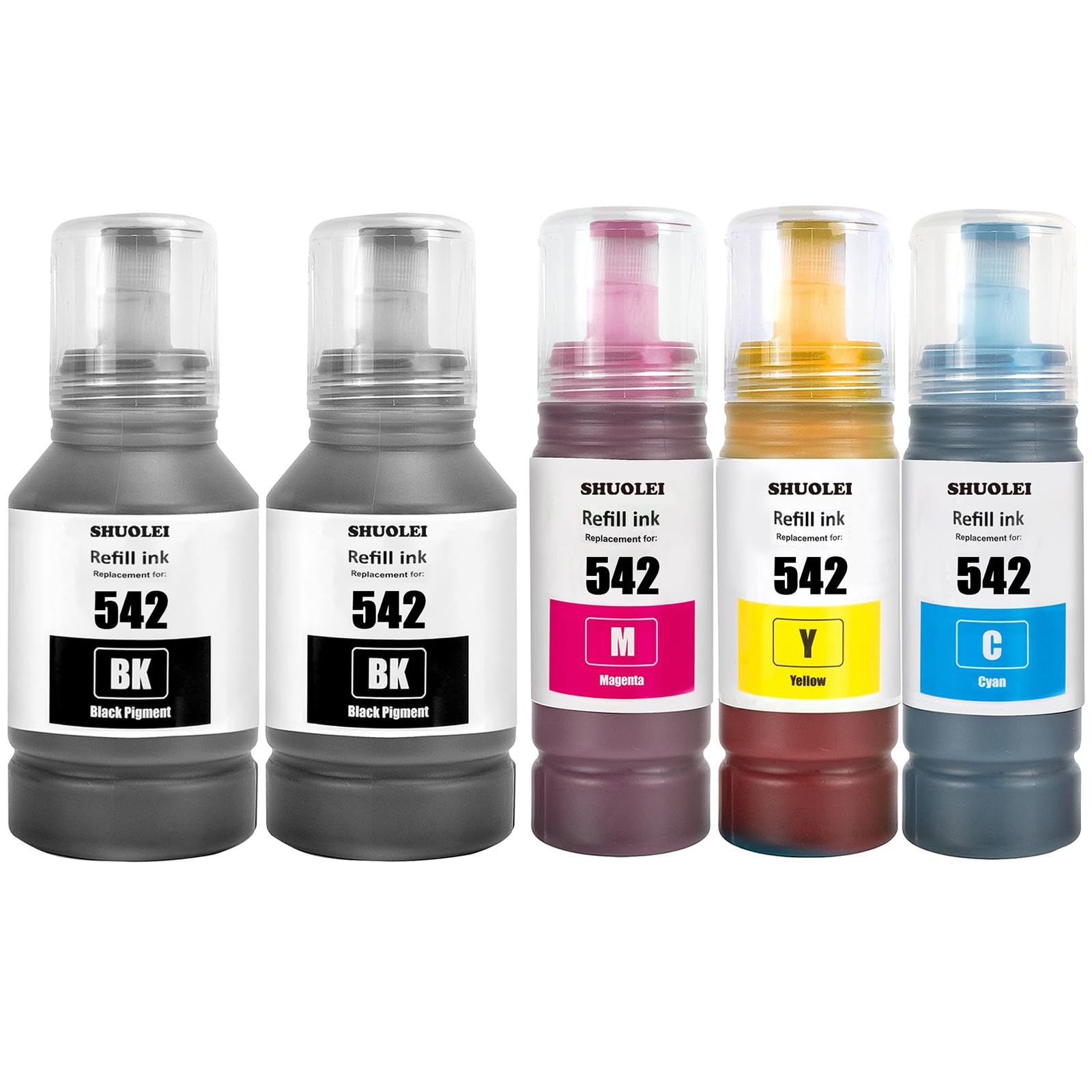 SHUOLEI 542 T542 Ink Compatible with Epson 542 T542 Refill Ink Bottles ...