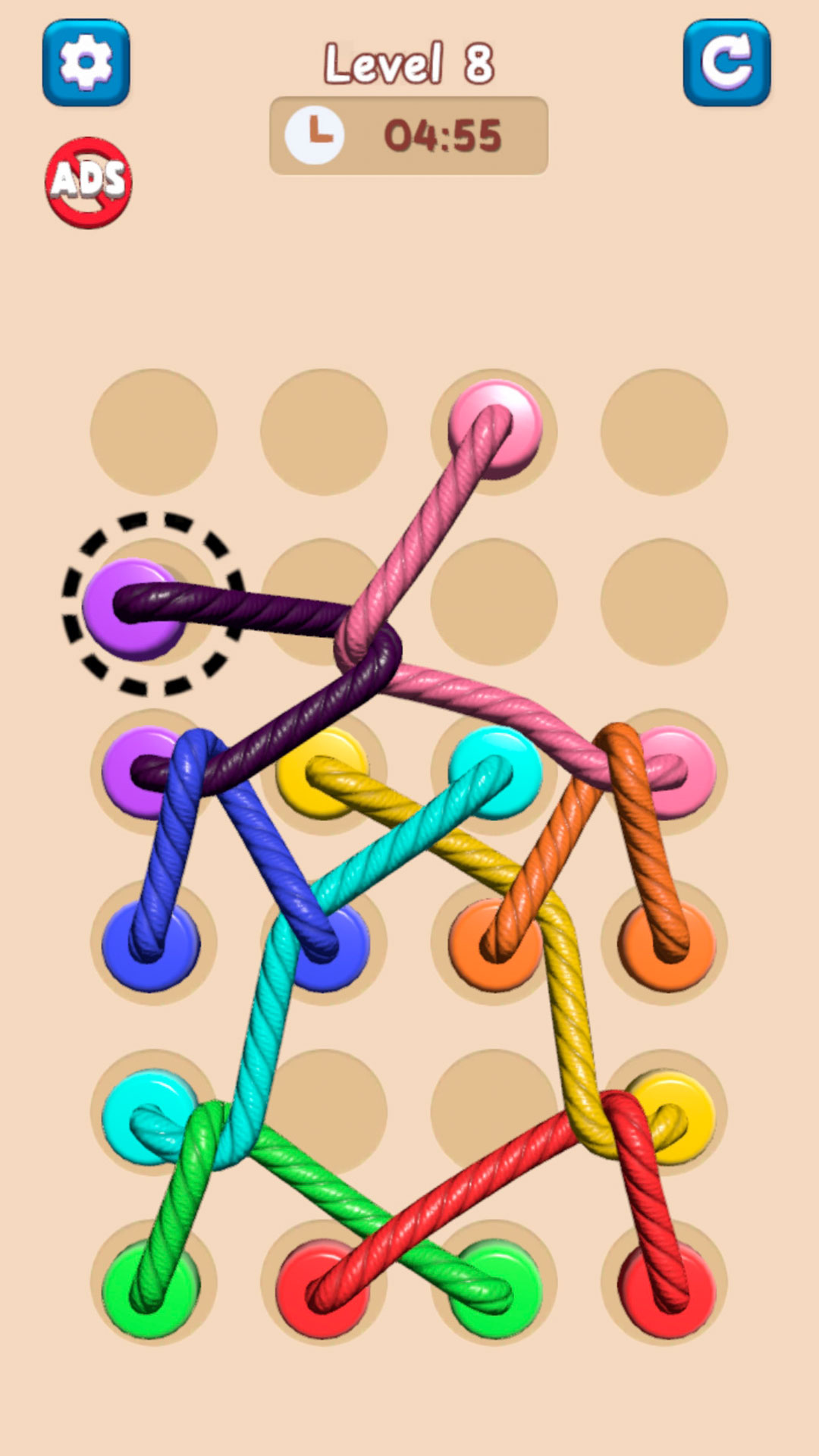 Twisted Tangle Rope Sort Puzzle Master - Untangle Rope Game - Tangle ...