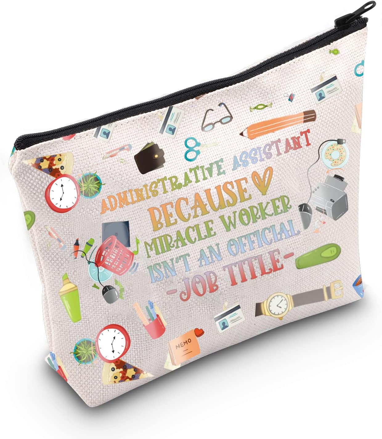 Amazon.com: MEIKIUP Administrative Assistant Makeup Bag Administrative ...