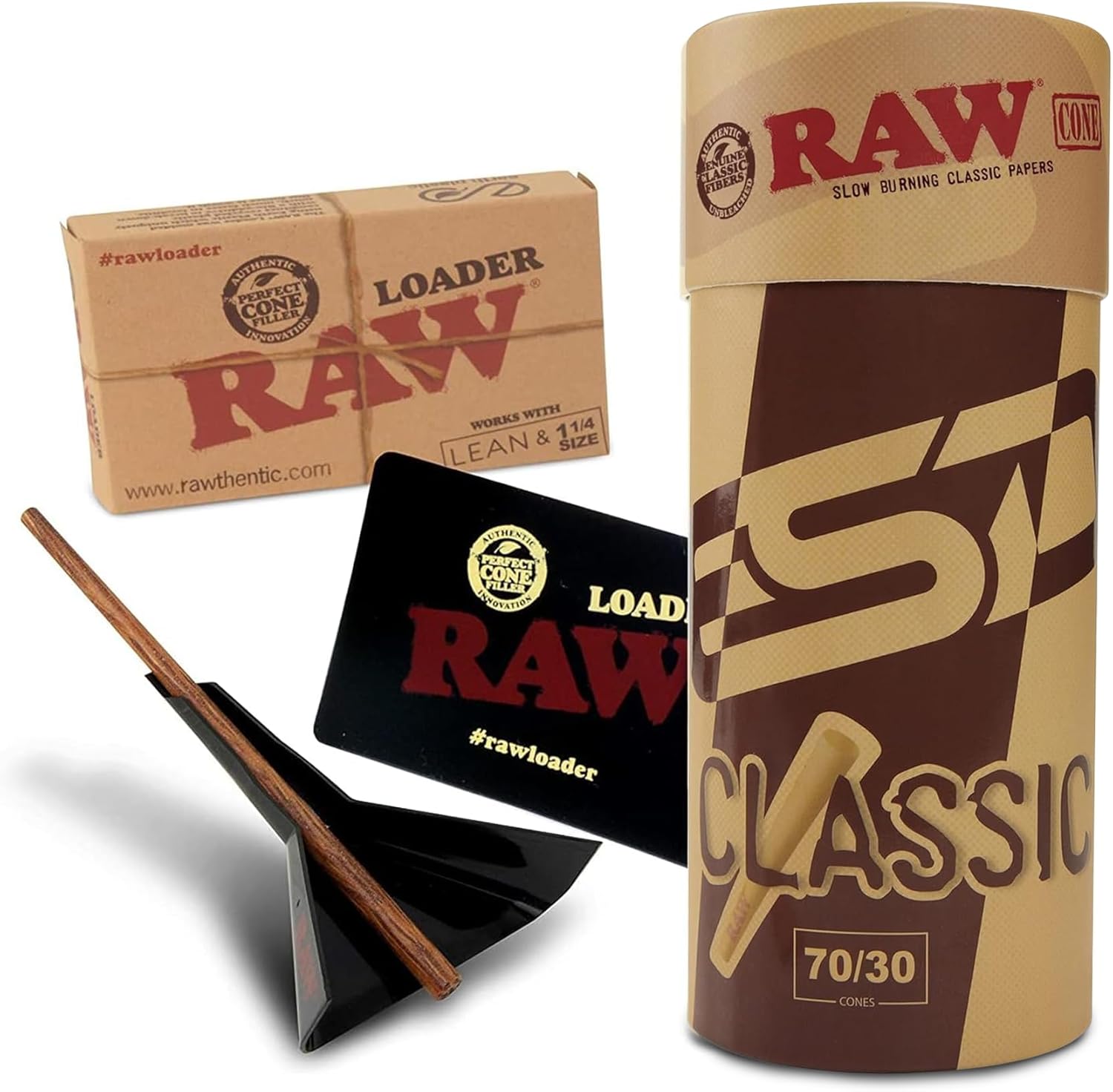 Amazon.com: RAW Cone Loader Bundle With RAW Classic Pre Rolled Cones 70 ...