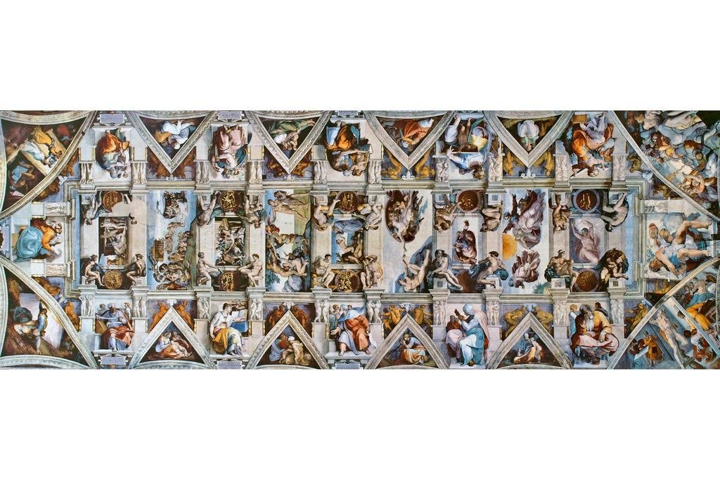 Amazon.com: Laminated Michelangelo Sistine Chapel Ceiling Fine Art ...