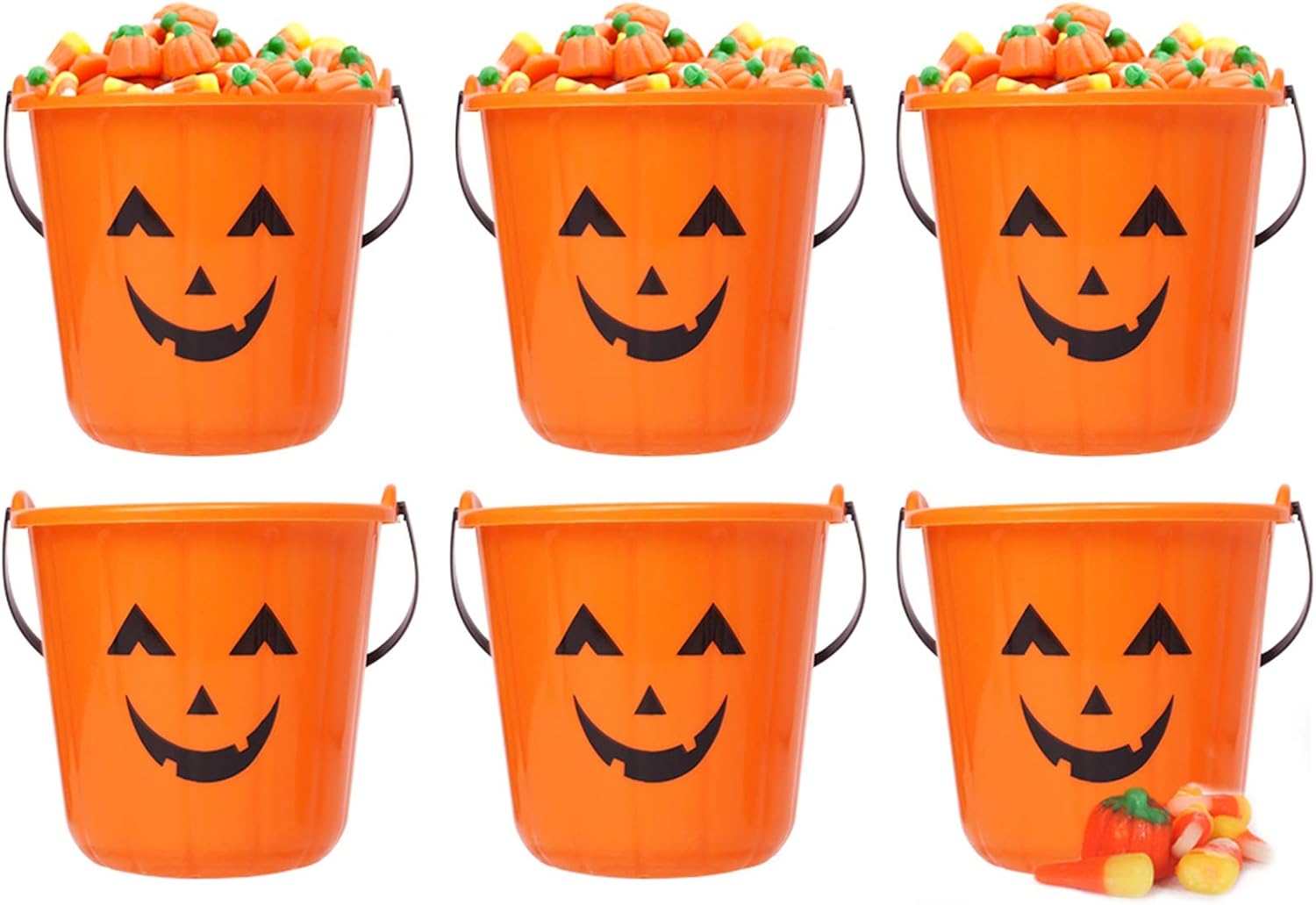 Amazon.com: Triumpeek Halloween Pumpkin Trick Treat Bucket, Set of 6 ...