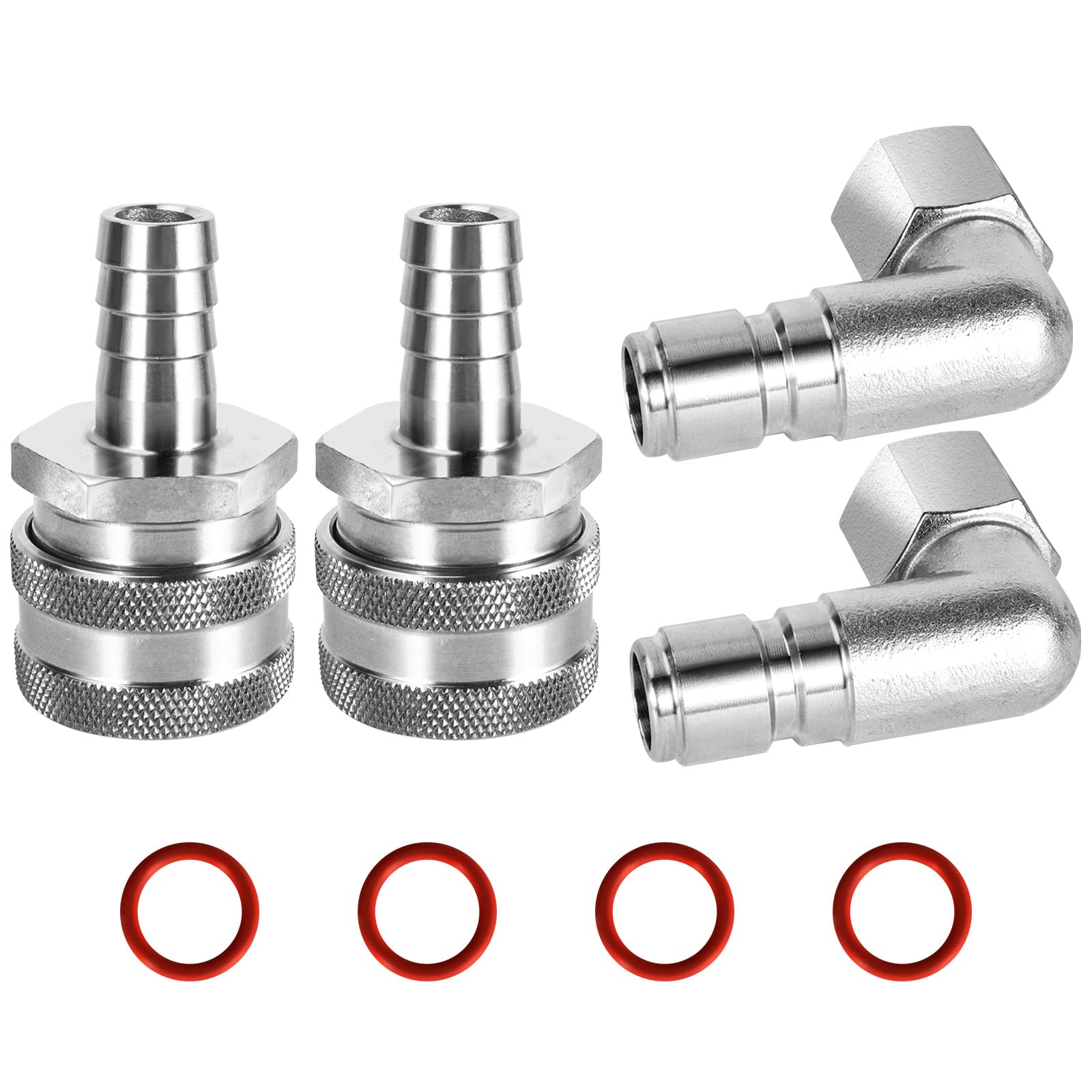 Amazon.com: WELLBOM Stainless Steel Quick Disconnect Set 1/2'' NPT Home ...