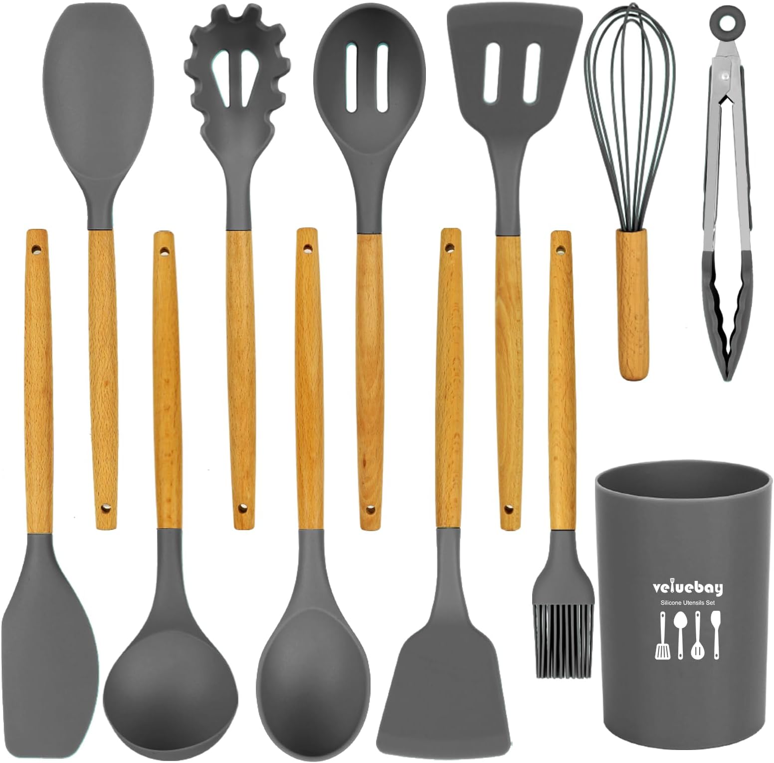 Amazon.com: Core Kitchen - 10 Piece Silicone Utensil Set in Assorted ...