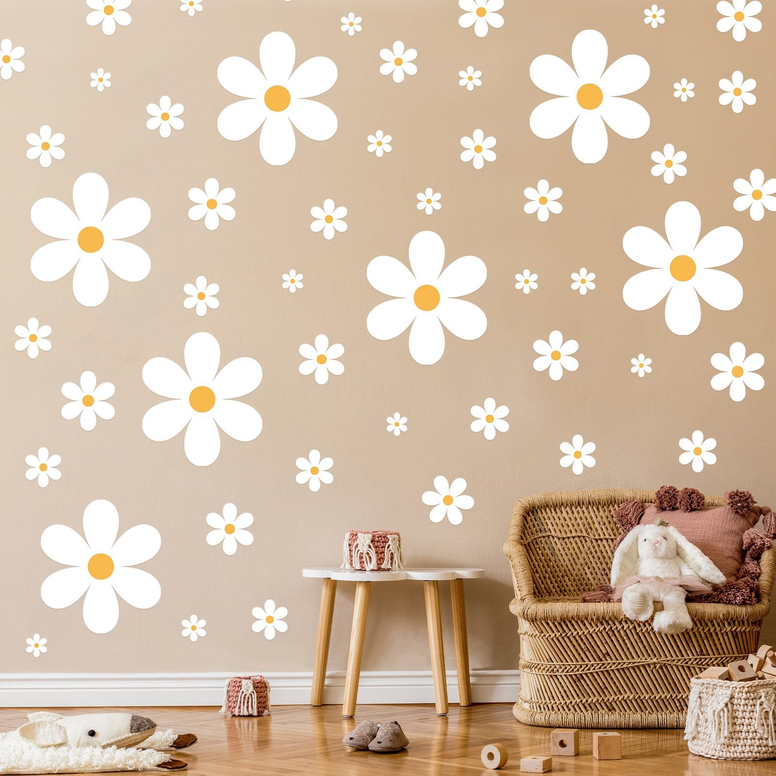 Amazon.com: 165 Pieces 15 Sheet Large Daisy Wall Decals Daisy Flower ...
