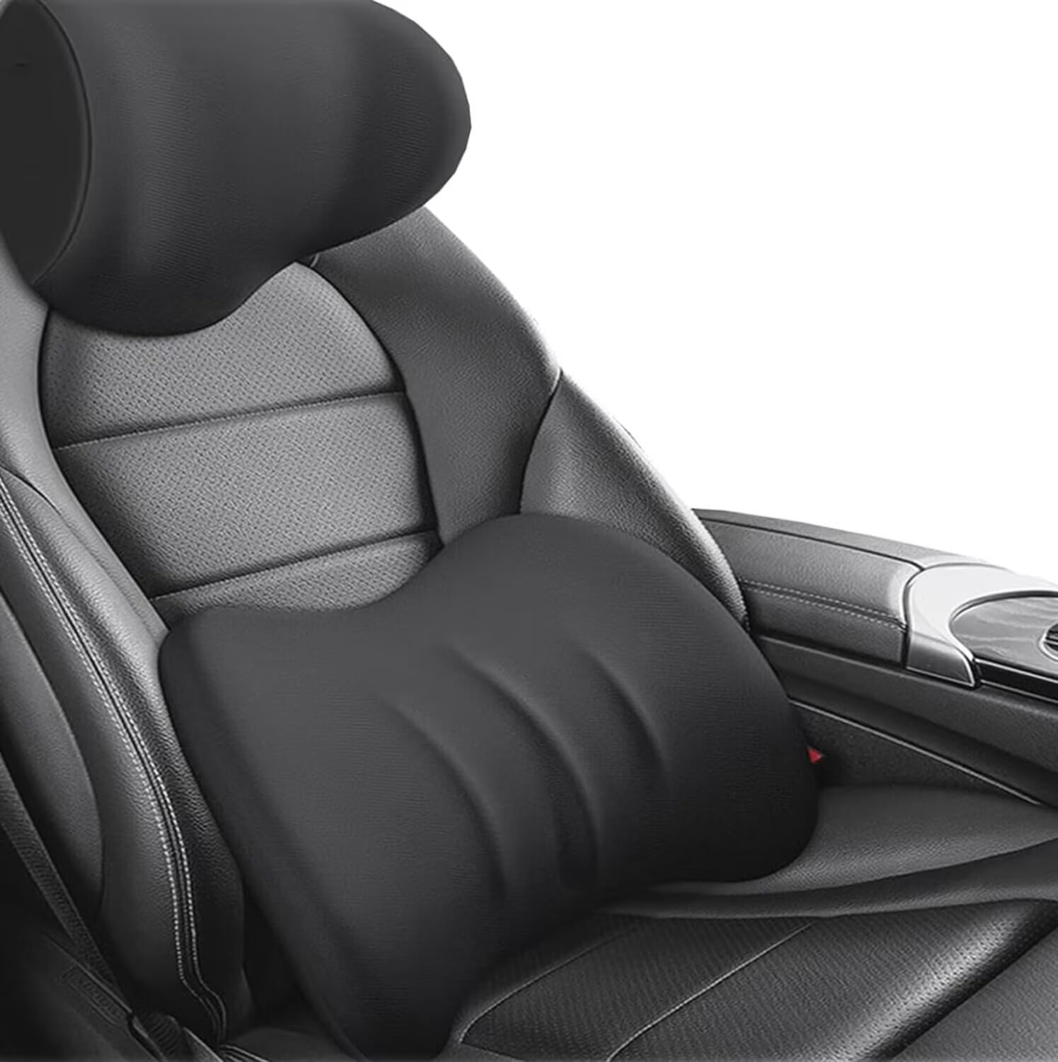 Amazon.com: CARWONDERLTD 2PCS Luxury Car Neck Pillow & Lumbar Support ...