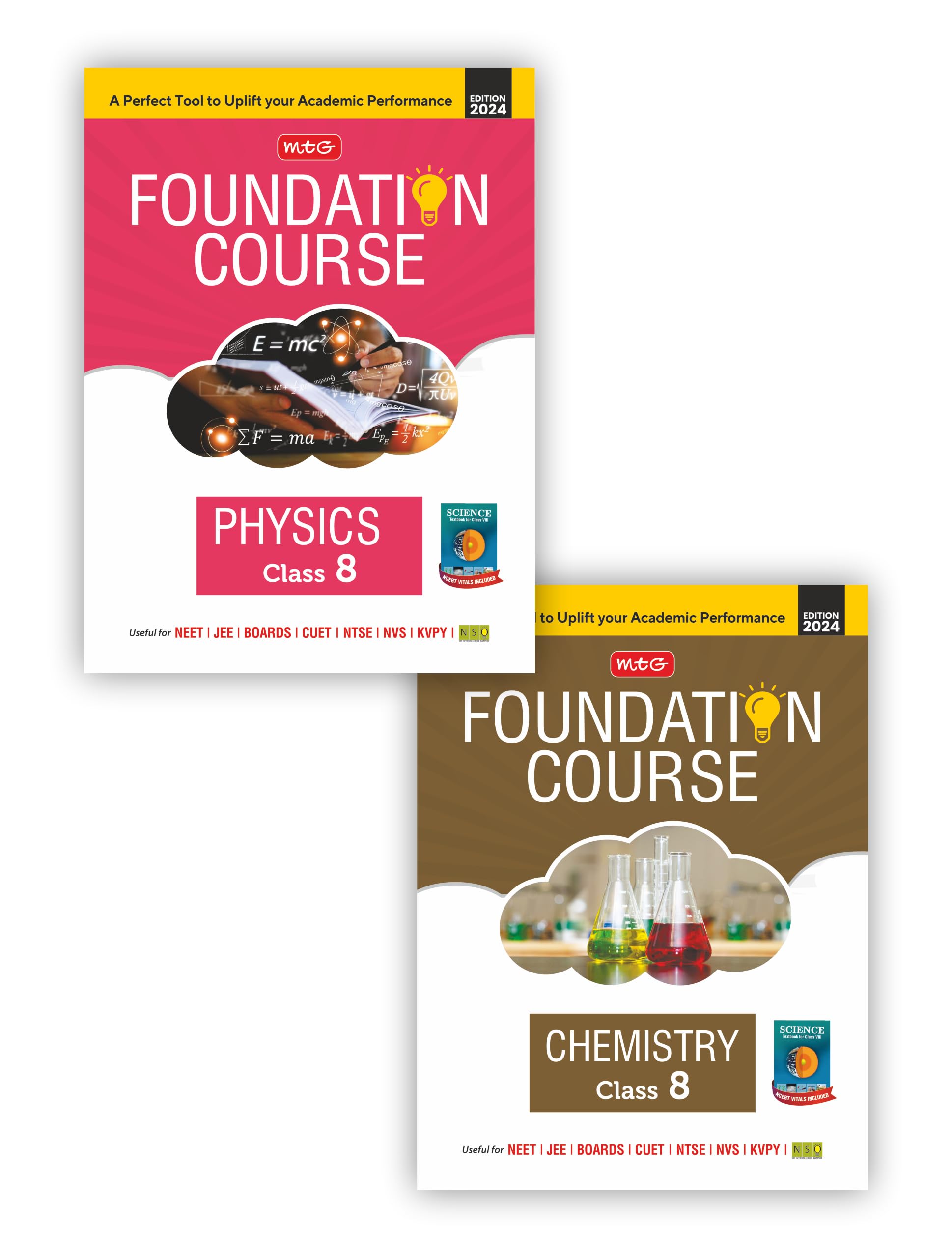 MTG IIT Foundation Class 8 Physics & Chemistry (Set of 2 Books ...