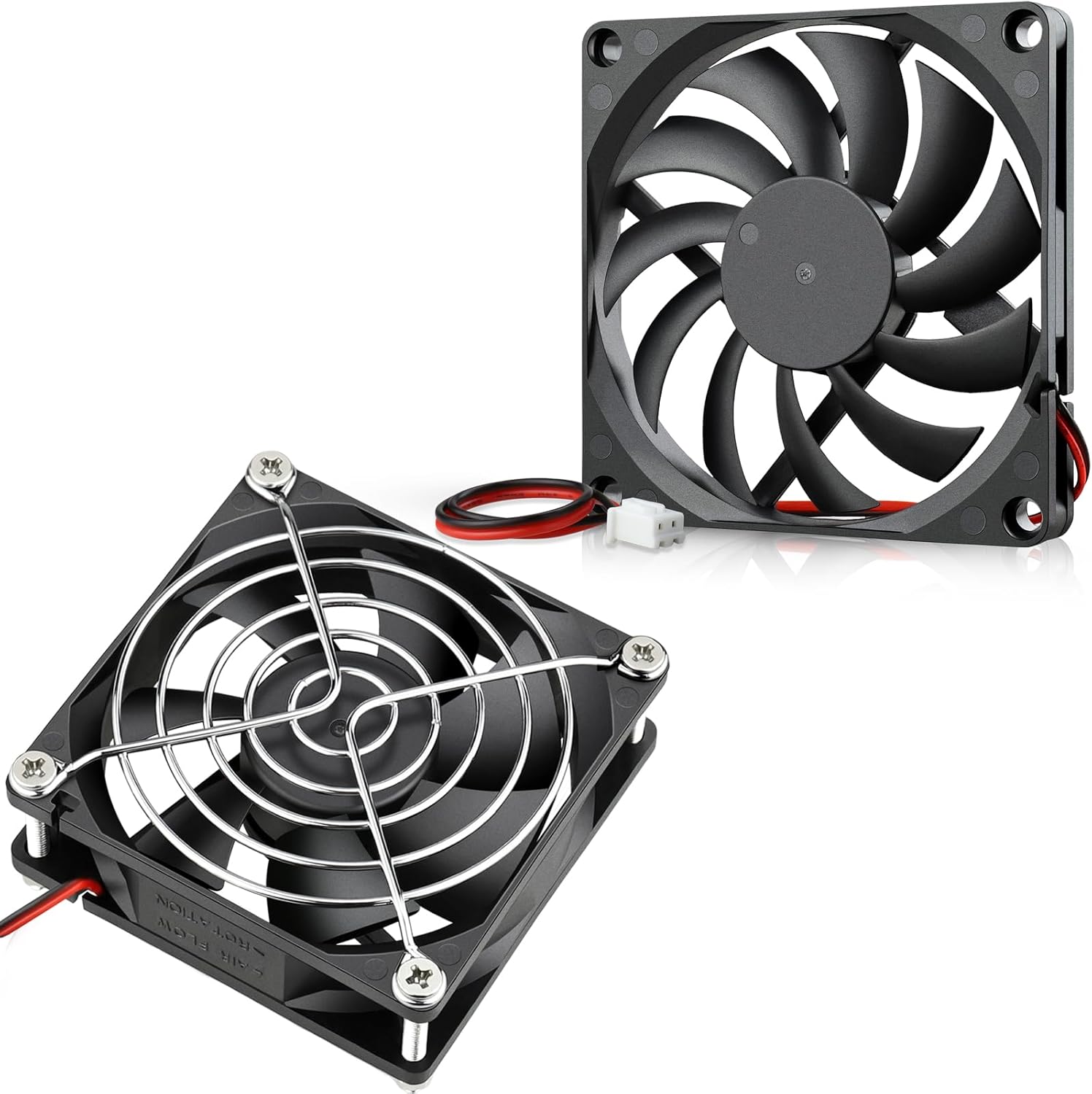 Amazon.com: (2PCS) GDSTIME 80mm x 25mm Computer Fan X1 + 80mm x 10mm ...