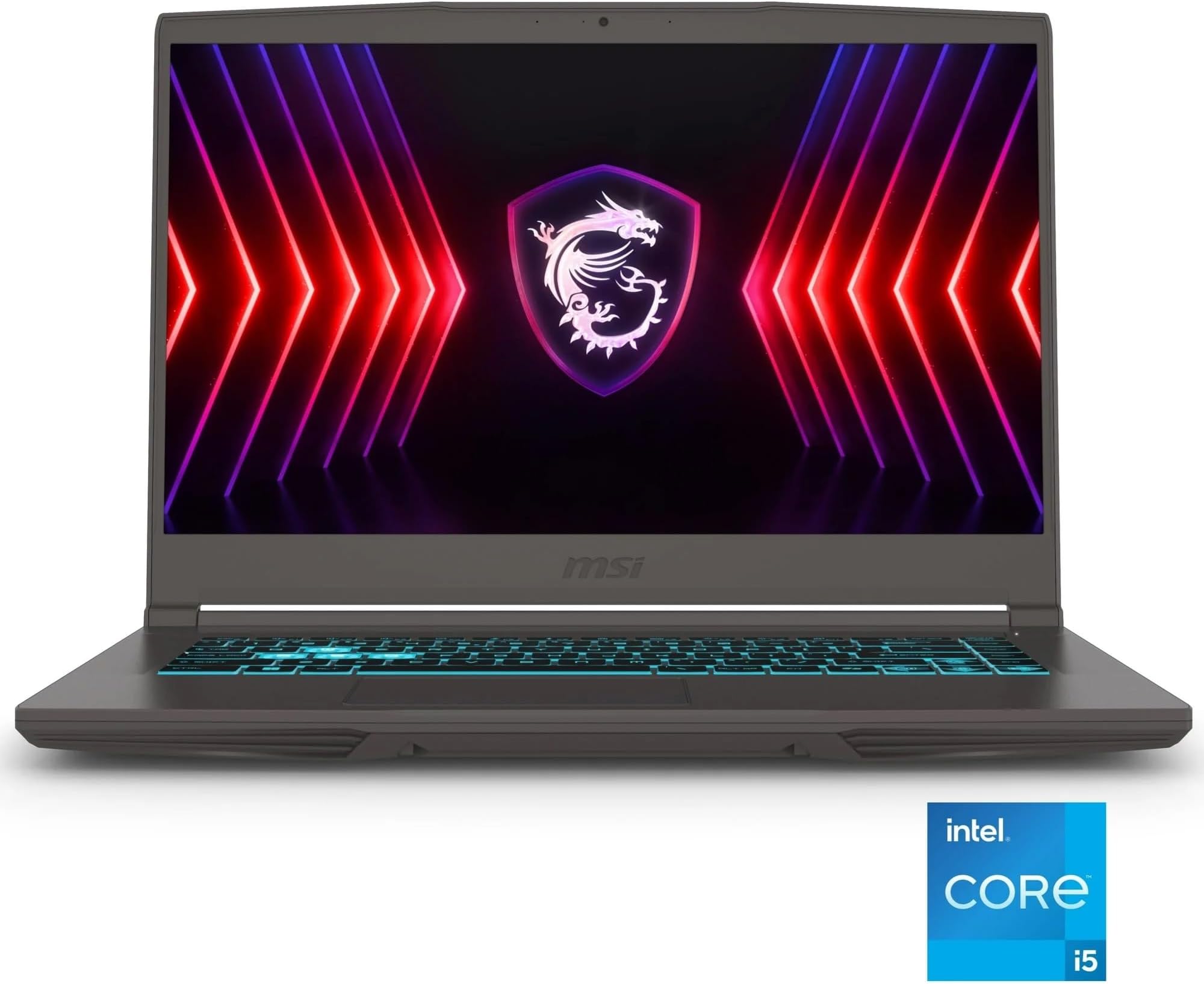Amazon.com: MSI Thin 15.6" FHD IPS 144Hz Gaming Laptop, Intel i5-12450H ...