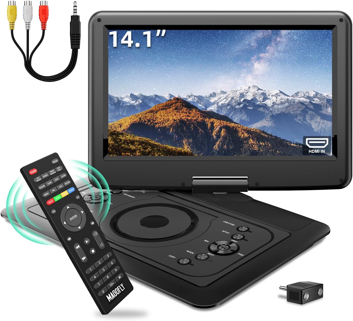 Amazon.com: MAGOFLY 16.5" Portable DVD Player with 14.1 inch Large ...