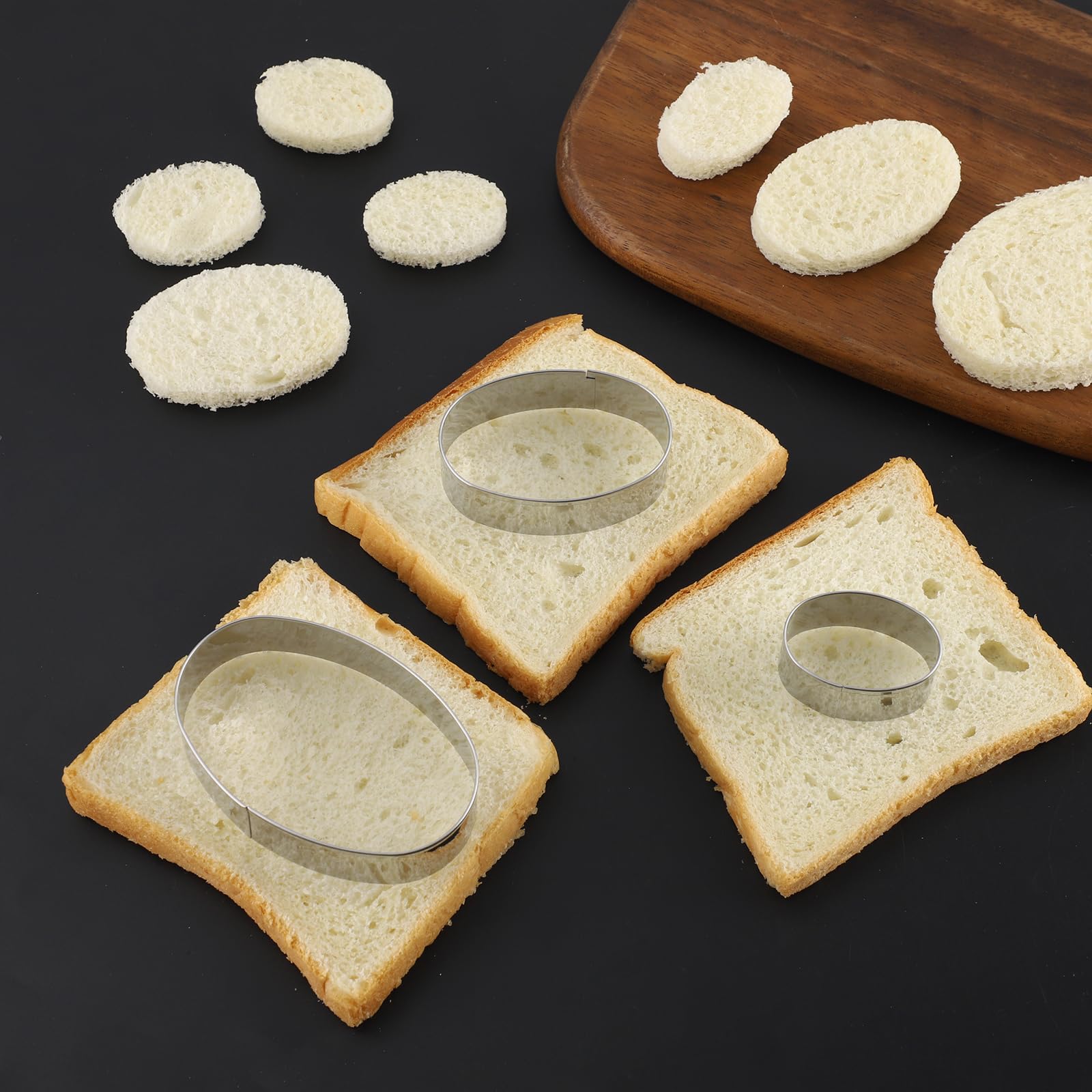 Snapklik.com : Oval Cookie Cutter Set Large - 5 Inch, 4 Inch, 3 Inch, 2 ...