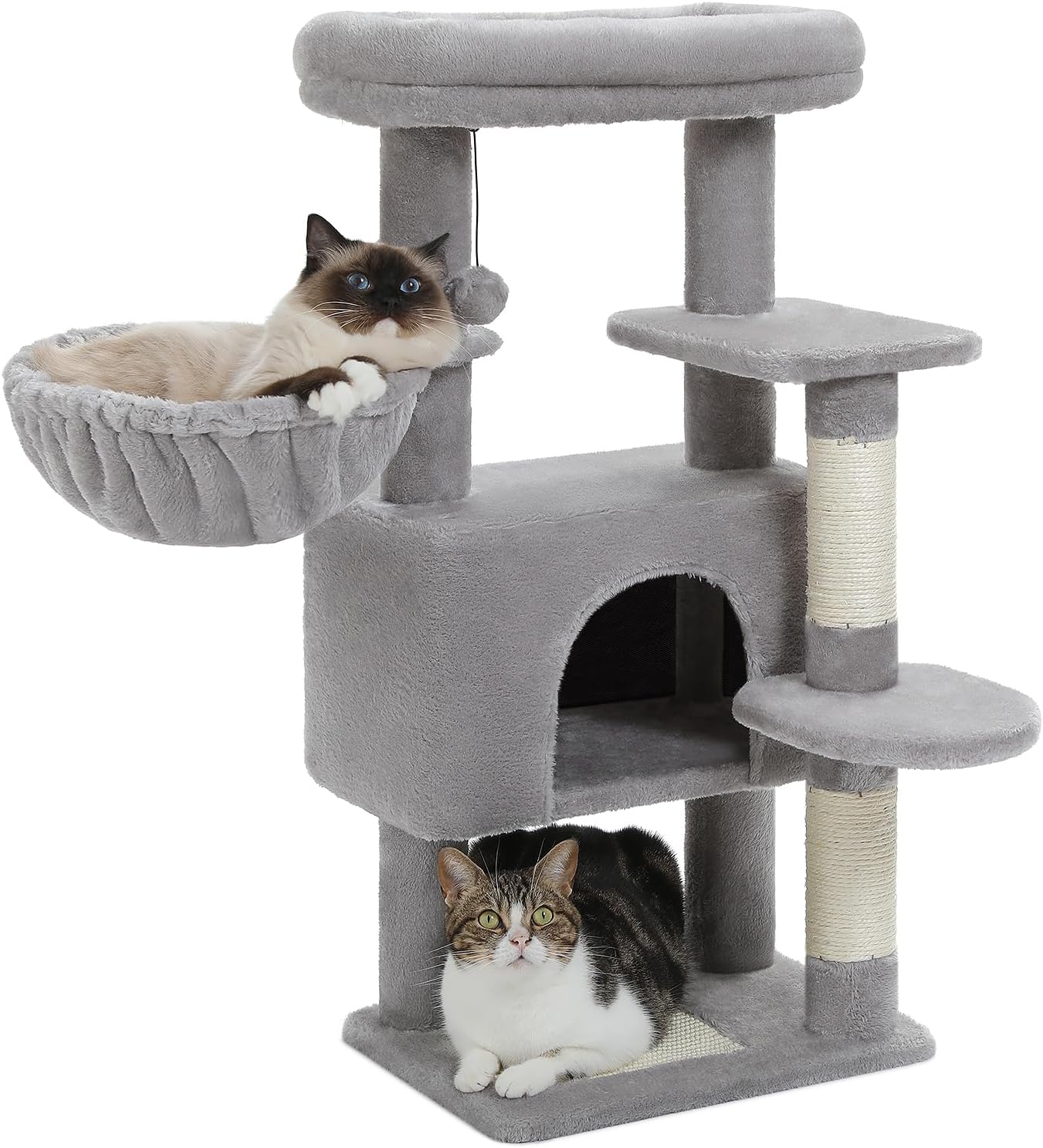 PAWZ Road Cat Tree with Hammock, Condo & Scratching Posts