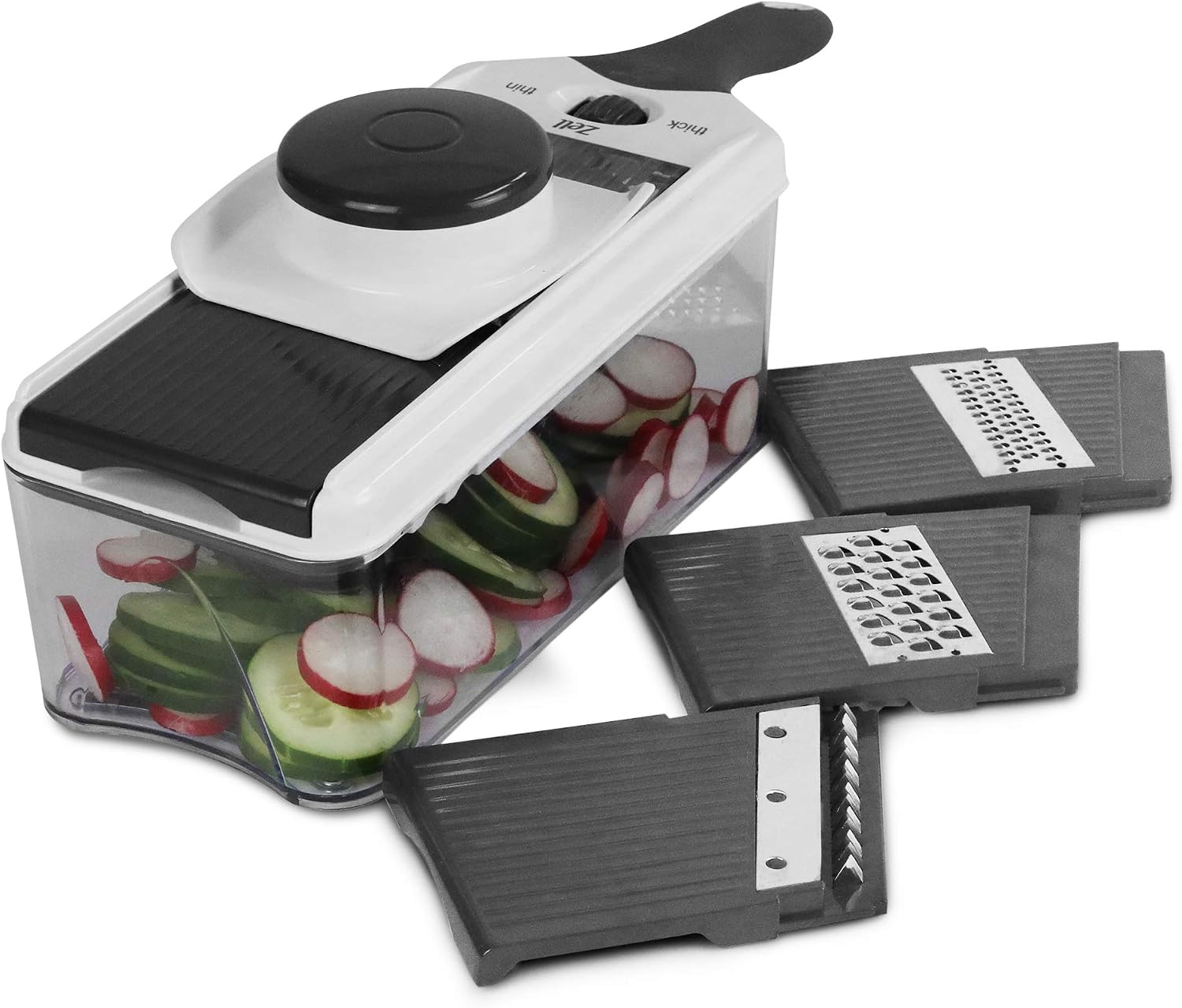 Amazon.com: ZELL Adjustable Mandoline Slicer Set | 4 Interchangeable ...