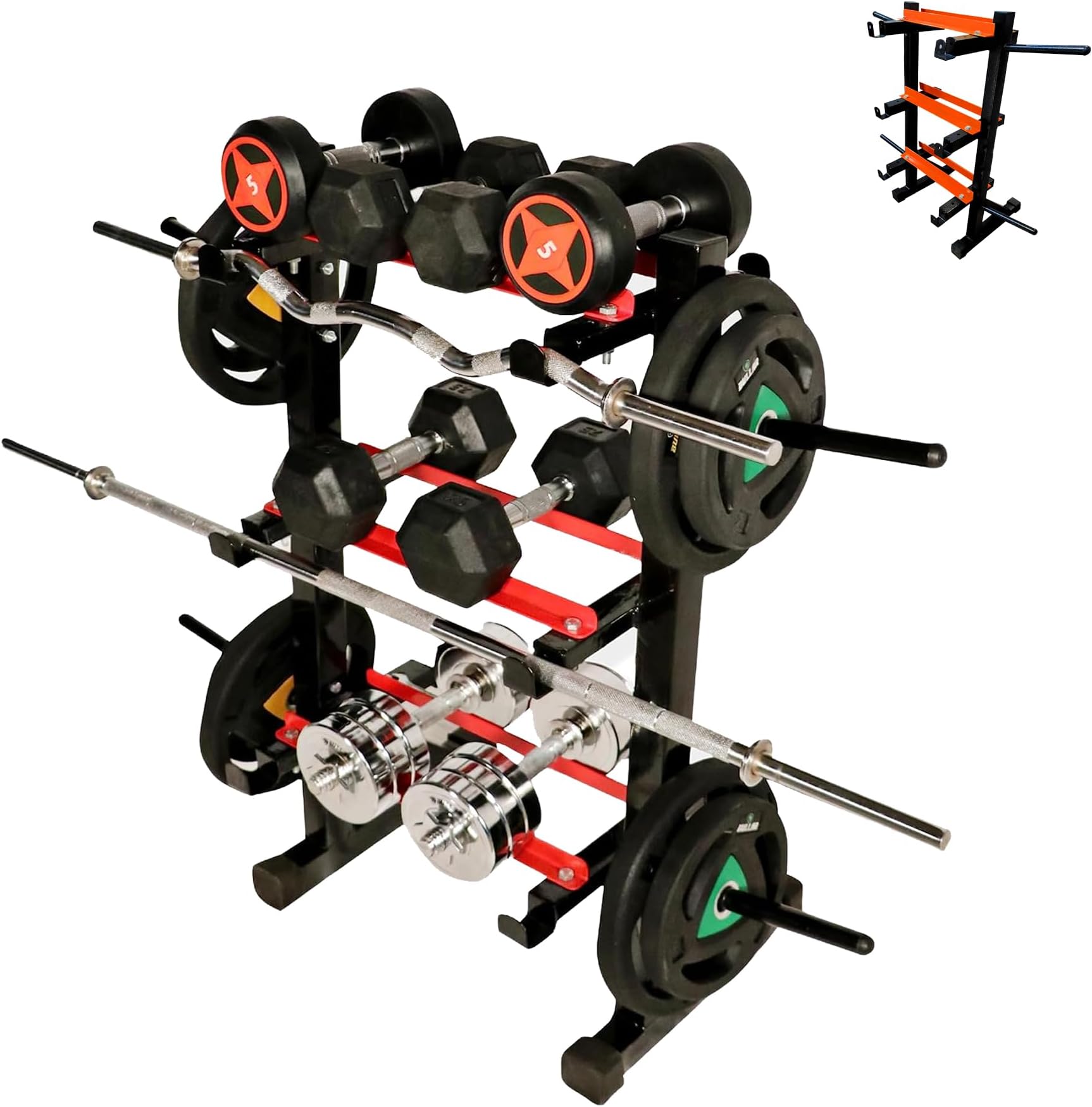 BULLAR dumbbell rack for home gym fitness (DUMBBELL-RACK-PRO) : Amazon ...