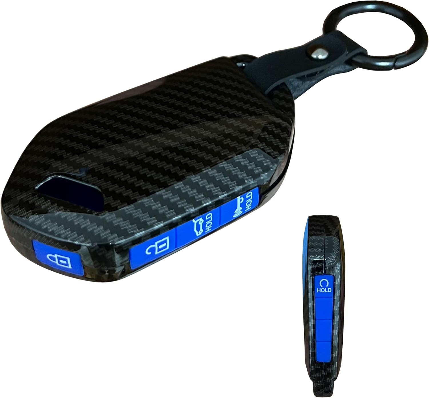 Amazon.com: WKEDQAF Car ABS Plastic Key Fob Cover Silicone Button Key ...