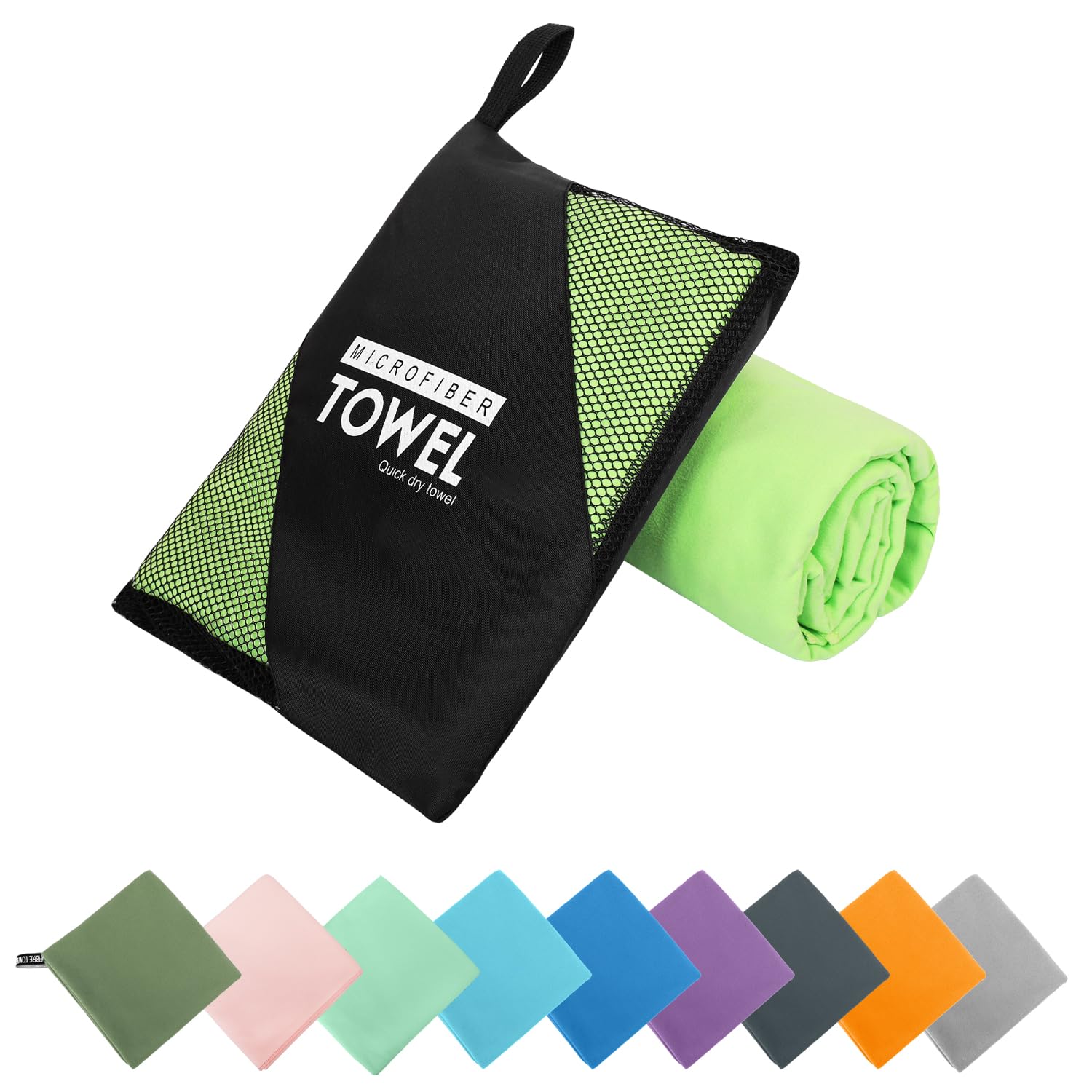 Amazon.com: ZIUDBOC Microfiber Travel Towel, Soft Lightweight Quick Dry ...