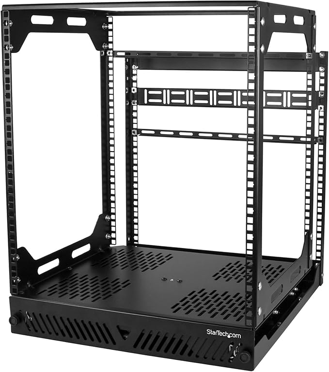 StarTech.com 12HE Ausziehbares, drehbares Netzwerk rack mit offenem ...