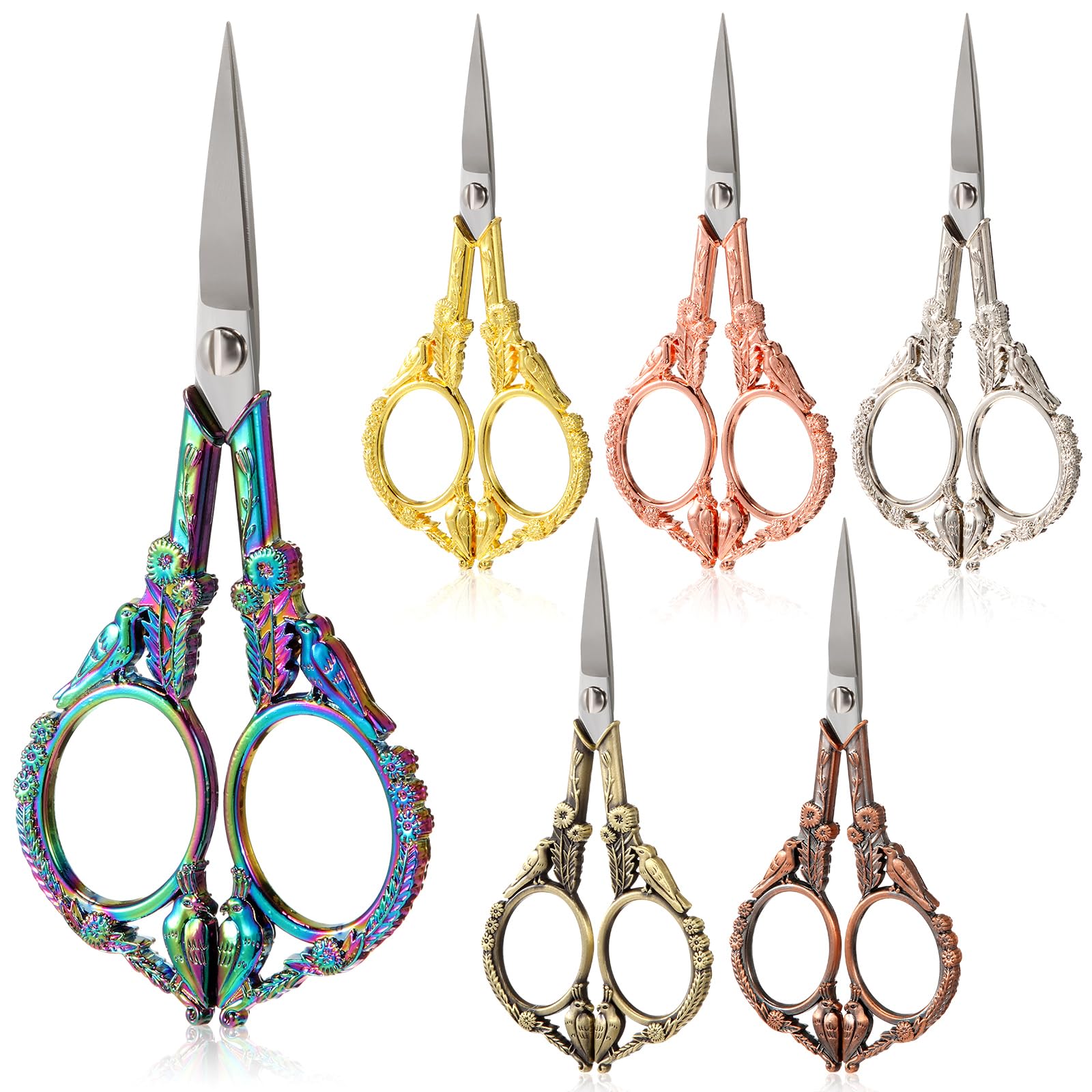 Amazon.com: Honoson 6 Pieces Embroidery Scissors Bulk 4.7 Inch European ...