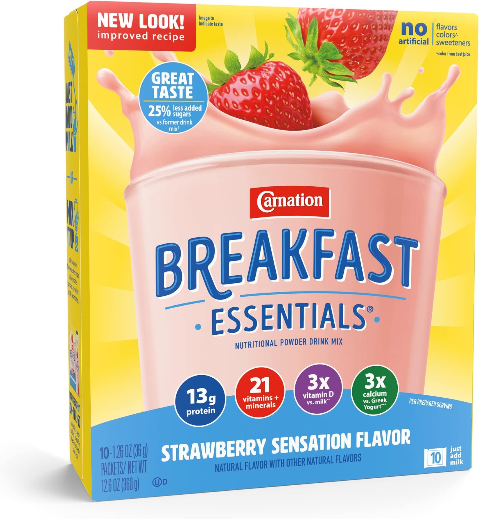 Amazon.com : Carnation Breakfast Essentials Complete Nutritional Drink ...
