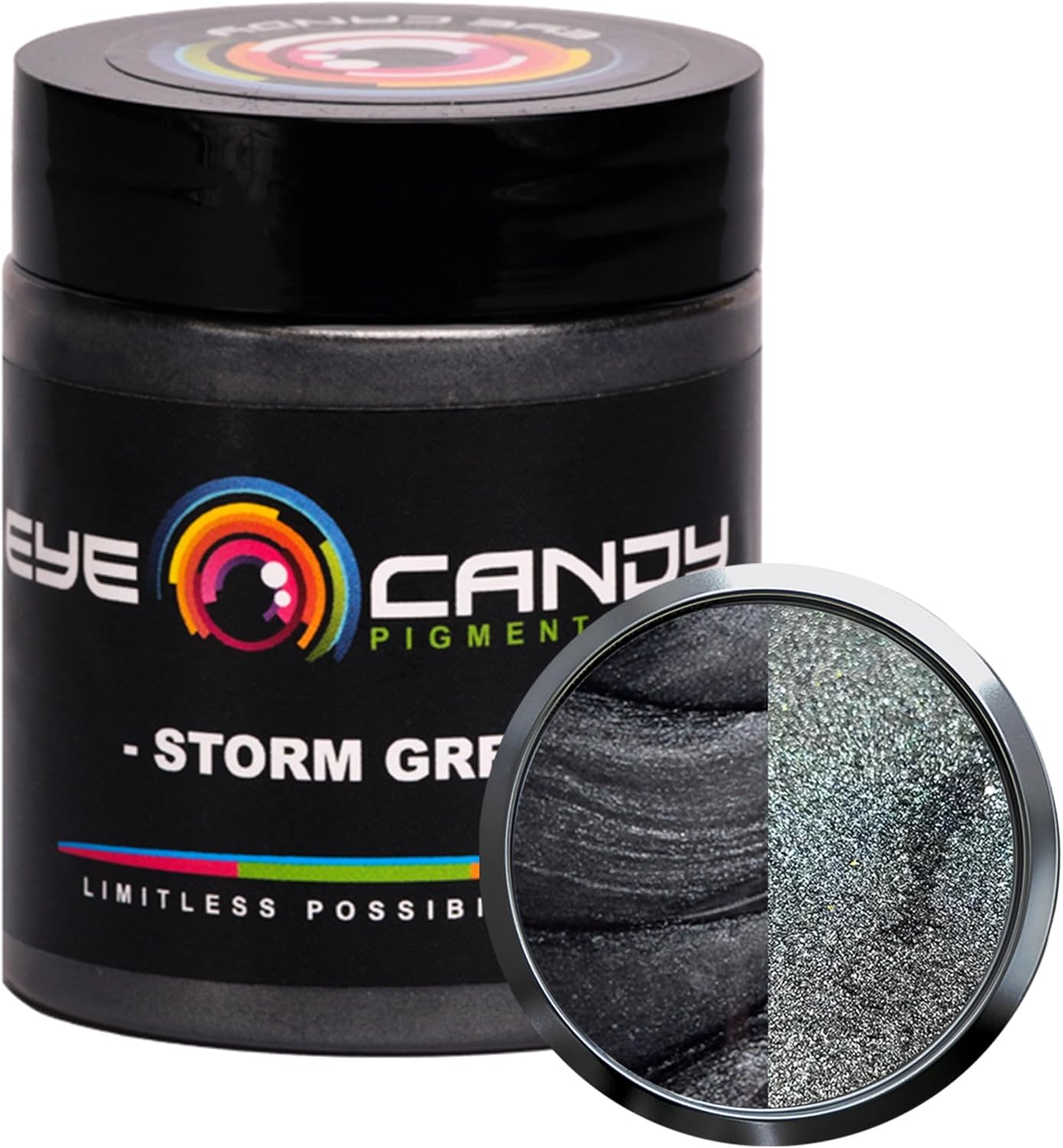 Amazon.com: Eye Candy Pigments Premium Grey Mica Powder - Storm Grey ...