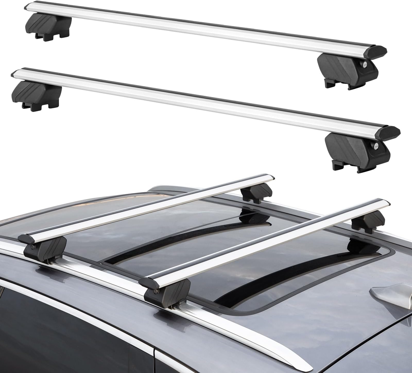 Amazon.com: MAXSOUGH 51'' Universal Roof Rack Cross Bars 300 LBS Load ...