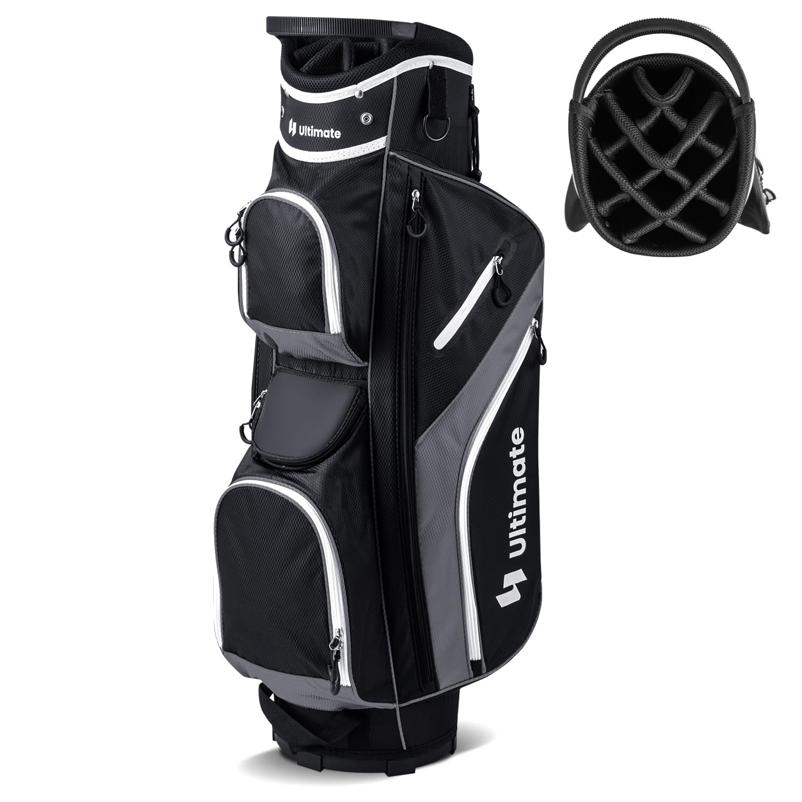 Goplus Golf Cart Bag with 14-Way Top Dividers, Golf Cart Bag Golf Club ...