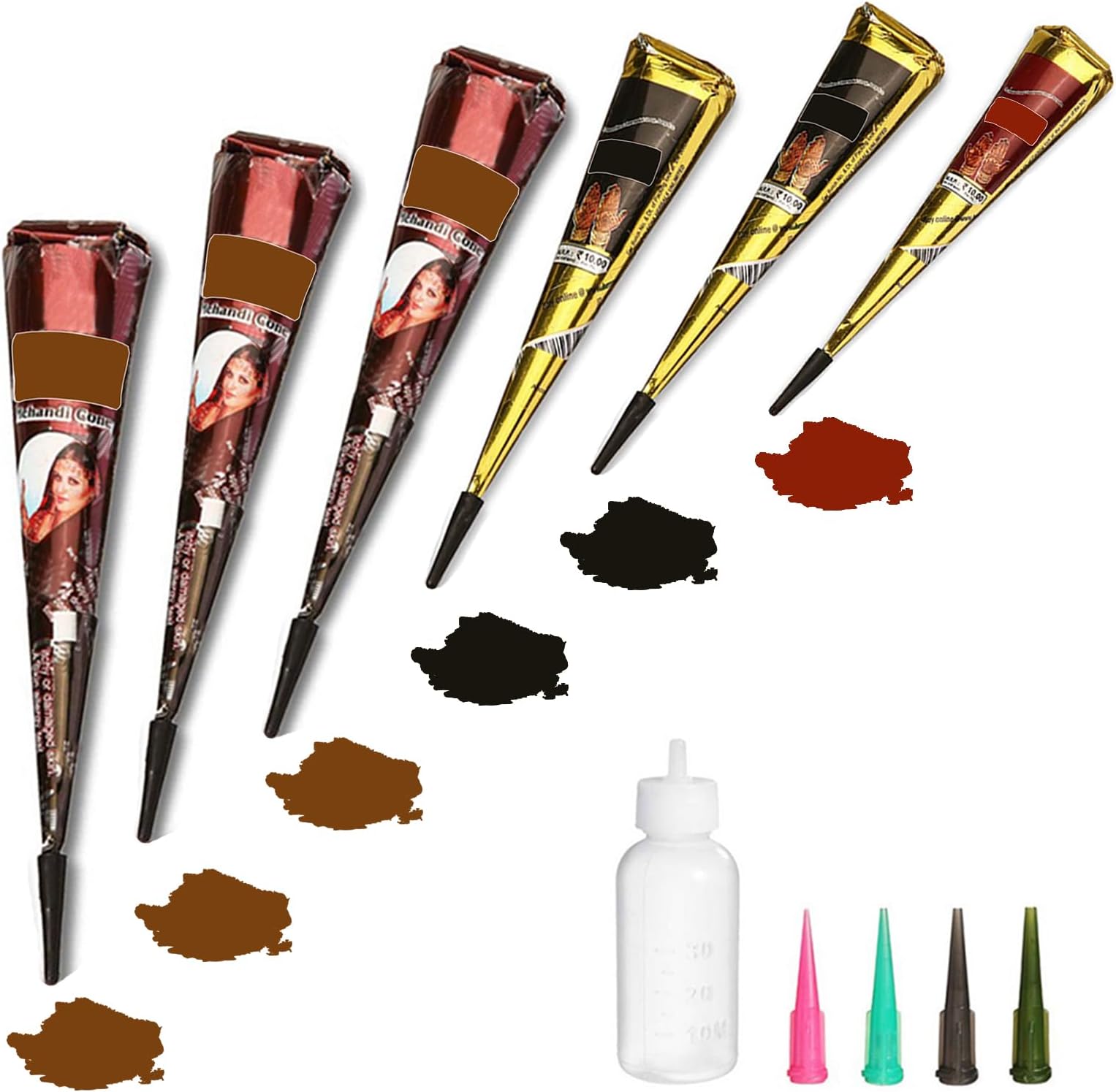 Amazon.com : 11 Sheets total 84 Tattoo Patterns, 6 Pcs 3 Color (Brown ...