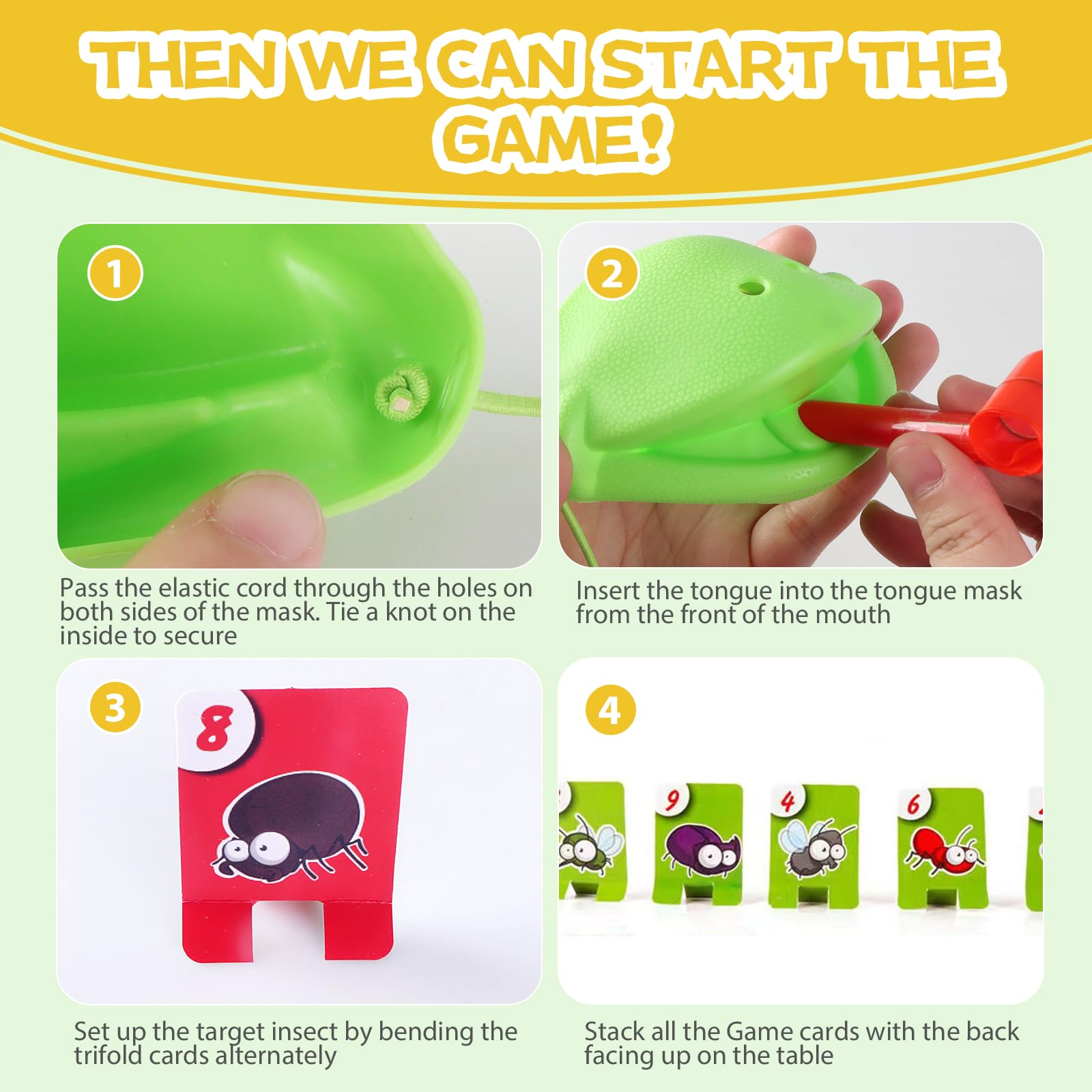 Blow Tongue Mask Game Frog Tongue Game With Masks - 2 Set Family With ...