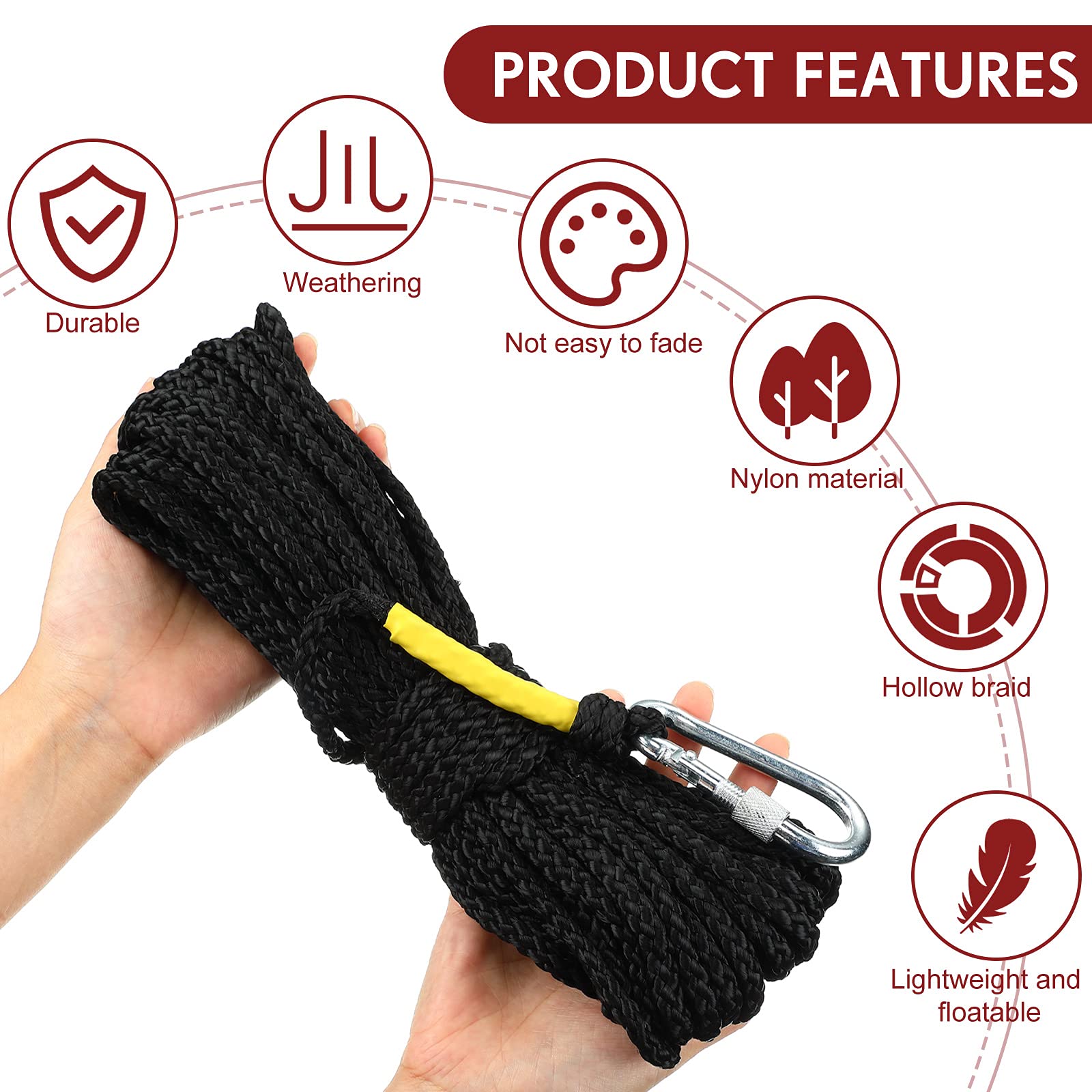 Snapklik.com : Shappy Floating Rope Life Ring Rope Lifesaving Dock ...