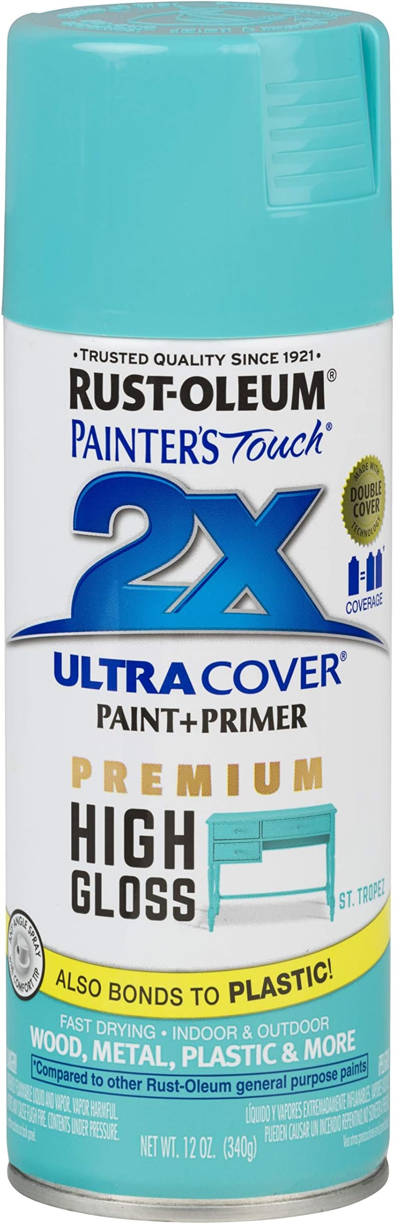 Rust-Oleum 331179 Painter's Touch 2X Ultra Cover Spray Paint, 12 oz ...