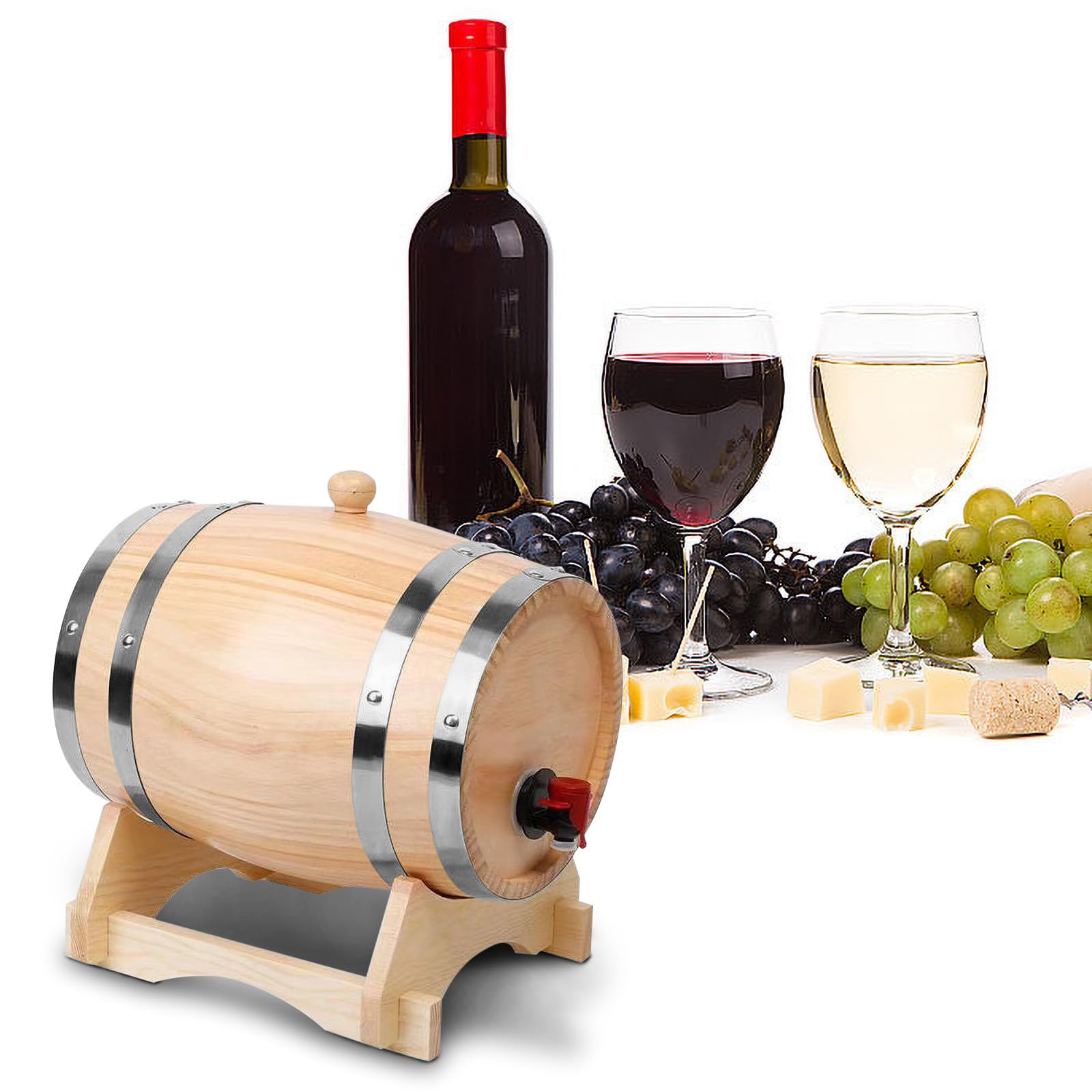 Amazon.com: Generic 1L Wine Barrel Wooden Keg Whiskey Dispenser Unique ...