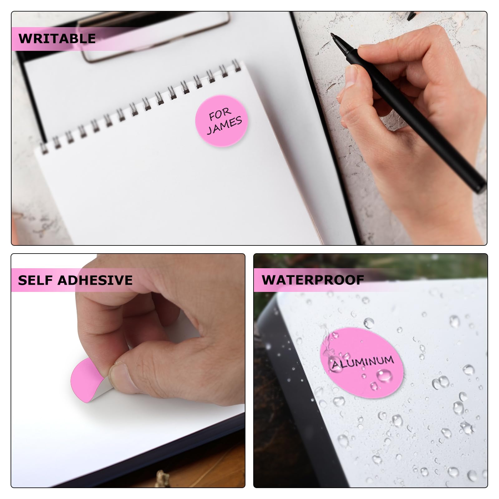 Snapklik.com : Pink Dot Stickers 1" Round Labels Circle Color Coding ...