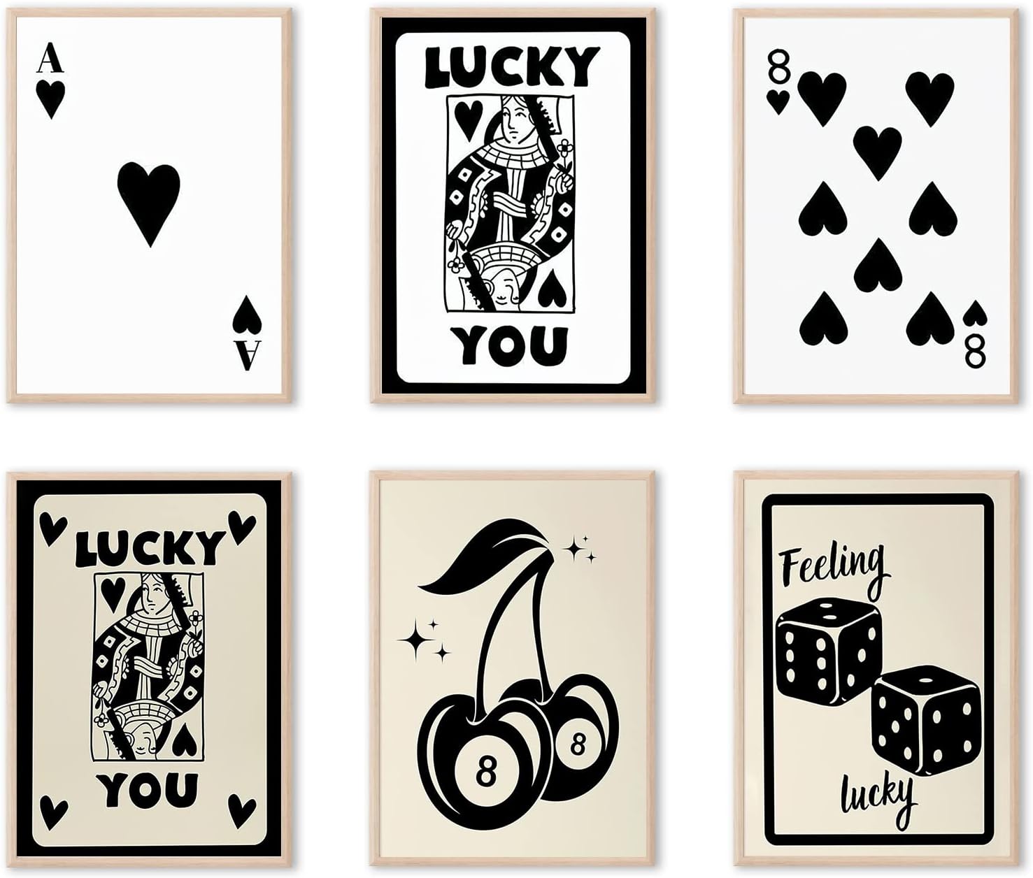 Amazon.com: Playing Card Wall Art Decor Game Poster Room Decor Ace of ...