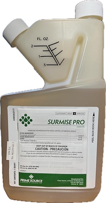 Amazon.com : Surmise Pro Herbicide (32 oz. / Quart) - Glufosinate Non ...