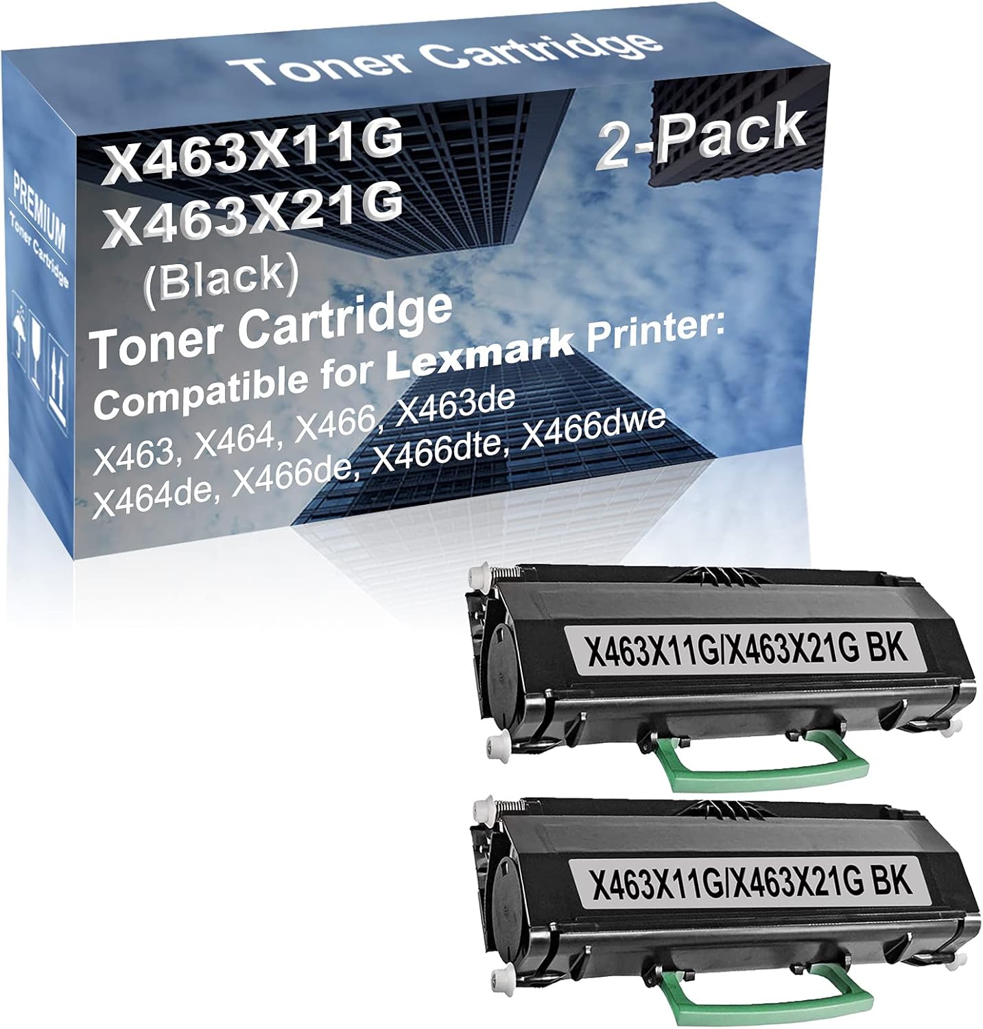 Amazon.com: 2-Pack Compatible High Capacity X463X11G X463X21G Imaging ...