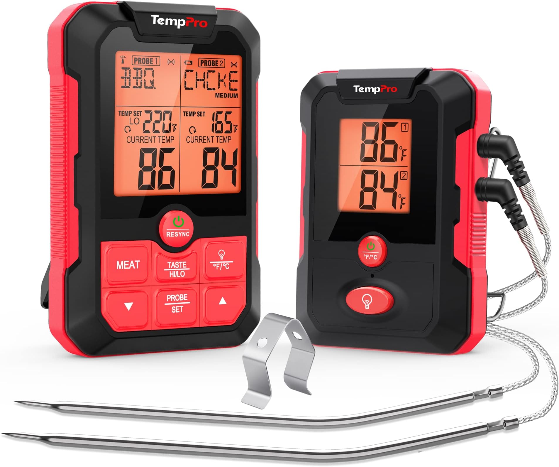 Amazon.com: Brookstone Grill Alert Talking Remote Meat Thermometer ...