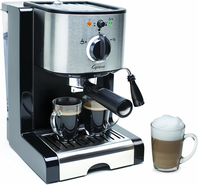Amazon.com: Capresso 116.04 Pump Espresso and Cappuccino Machine EC100 ...