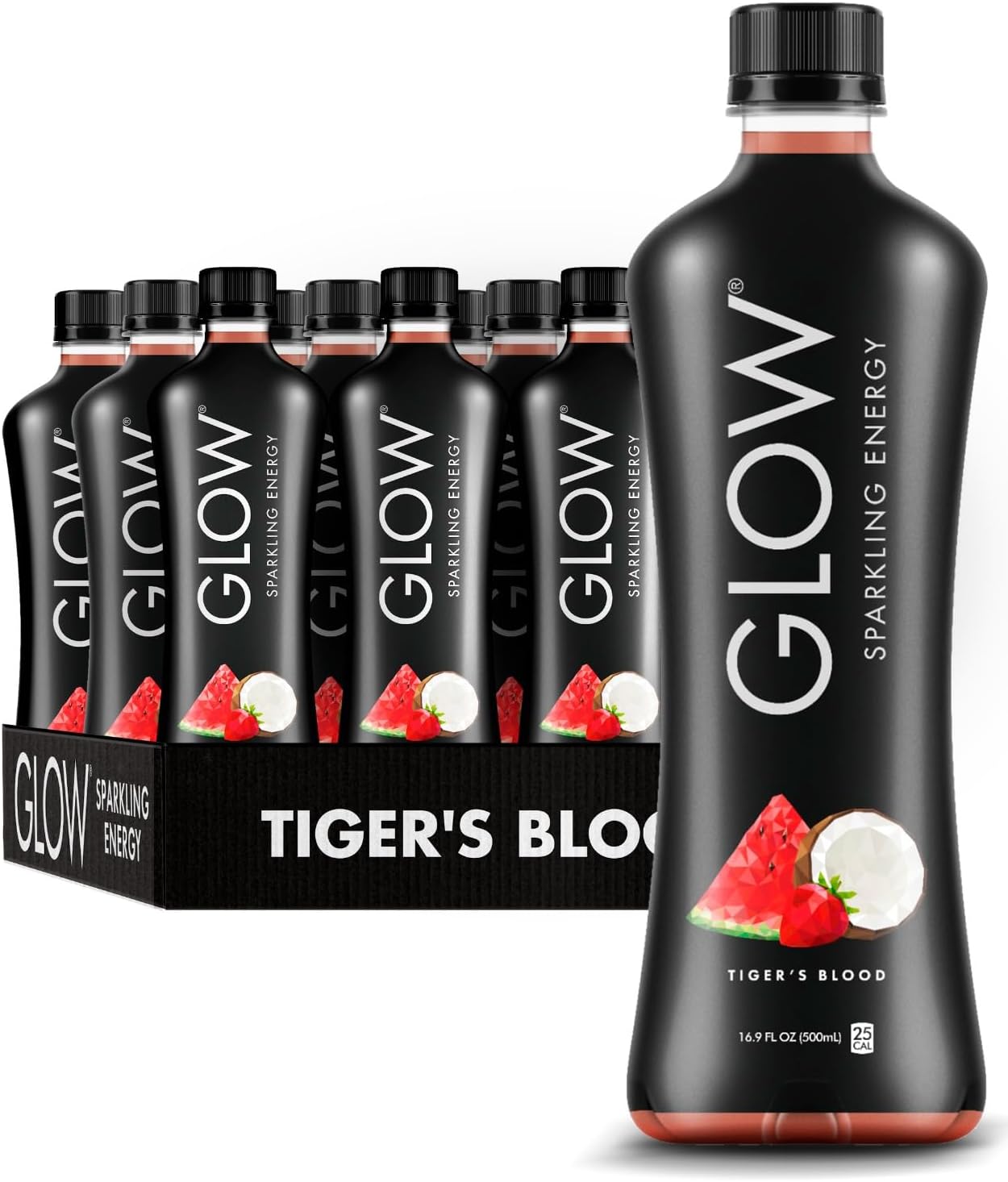 Amazon.com : GLOW Beverages Sparkling Energy Drink - Low Calorie ...