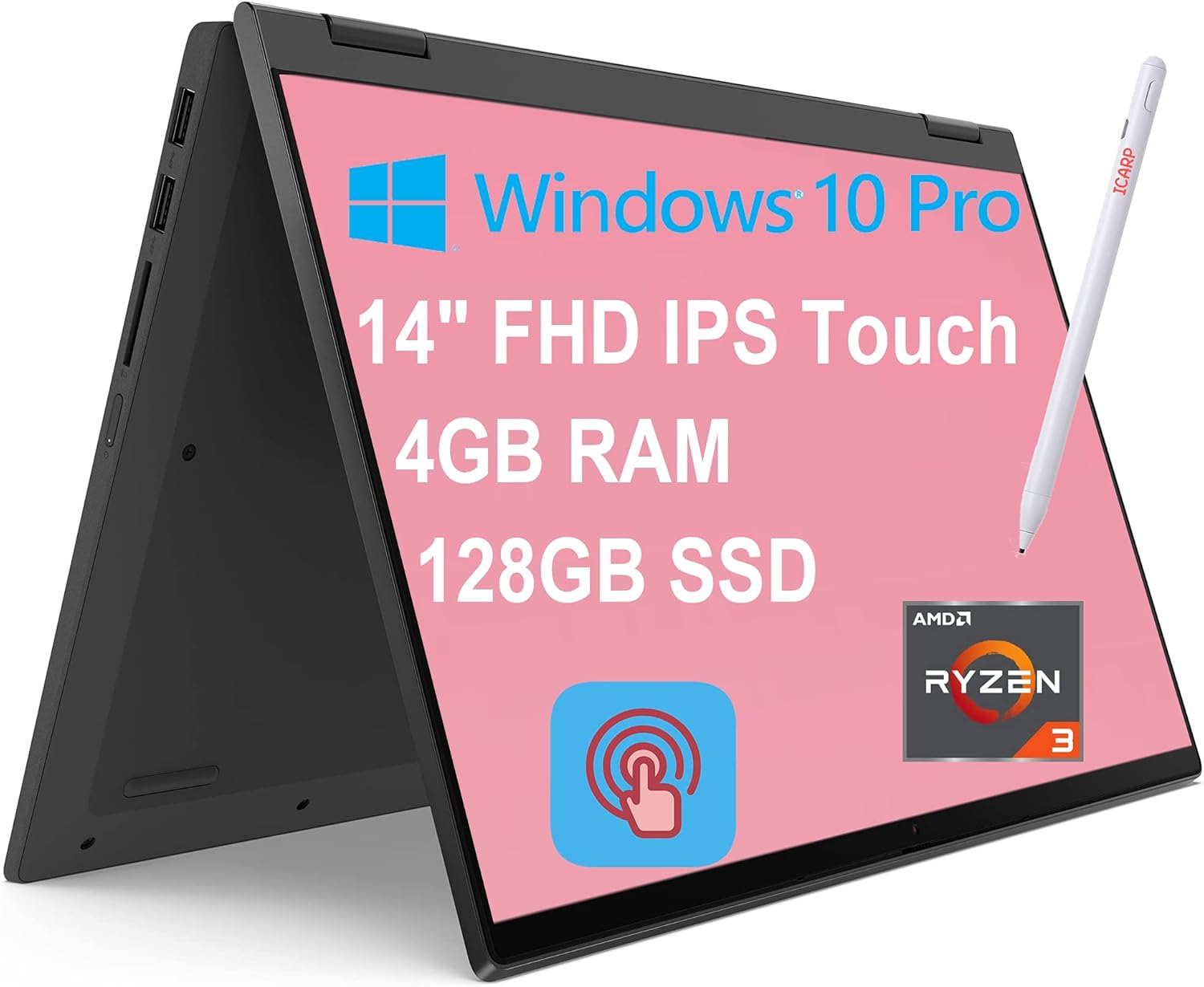 Amazon.com: Lenovo Flex 5 14 2-in-1 Business Laptop 14" FHD IPS Touchscreen AMD Quad-Core Ryzen ...