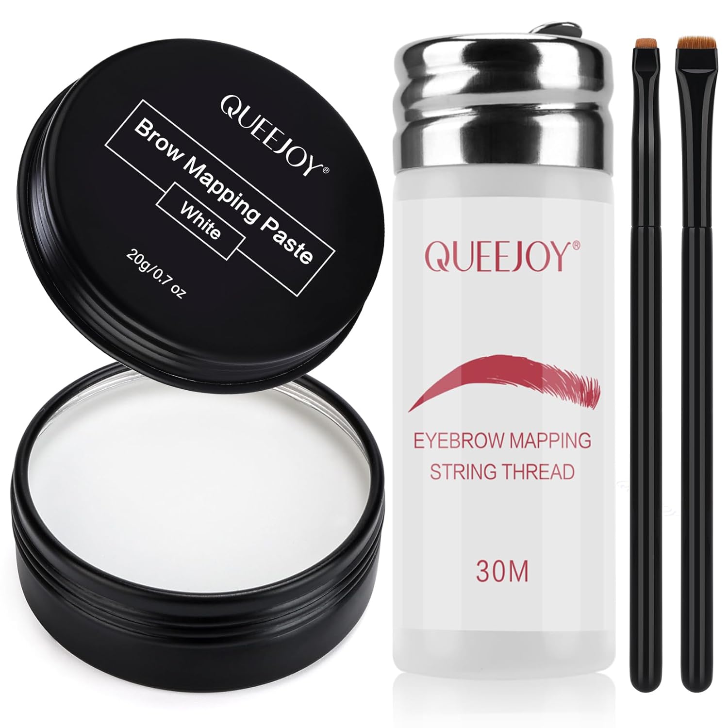 Amazon.com : Eyebrow Mapping Kit with White Brow Mapping String [100 Ft ...