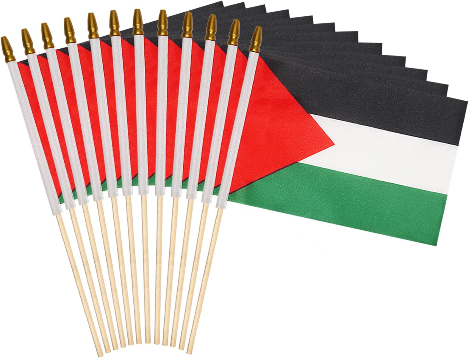 Amazon.com : 25 Pack Hand Held Small Mini Palestine Flag,Palestinian ...