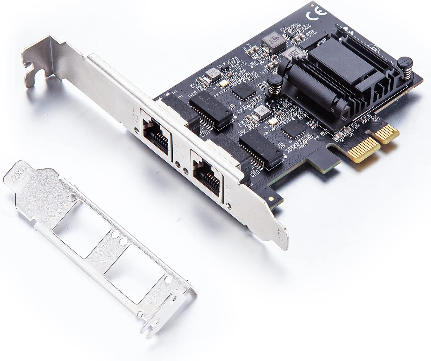 Amazon.com: 100M/1000M/2.5G NIC Network Card, Dual RJ-45 Port, with ...
