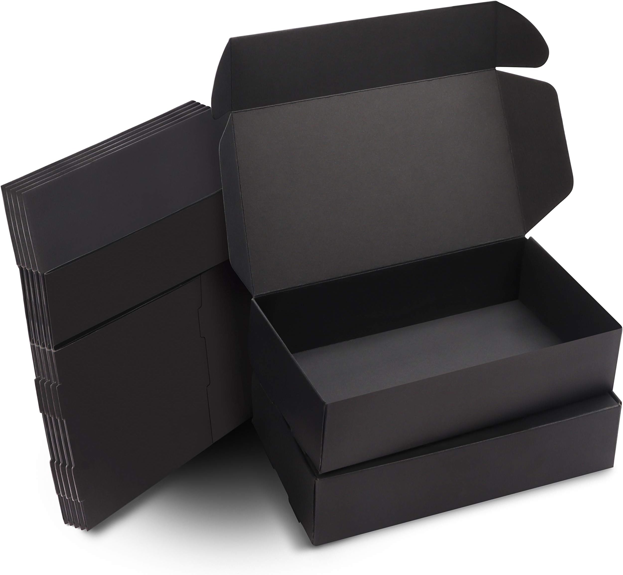 Kurtzy Karton Geschenkboxen Schwarz (20 Stk) – Schachteln 19x 11x 4,5cm ...